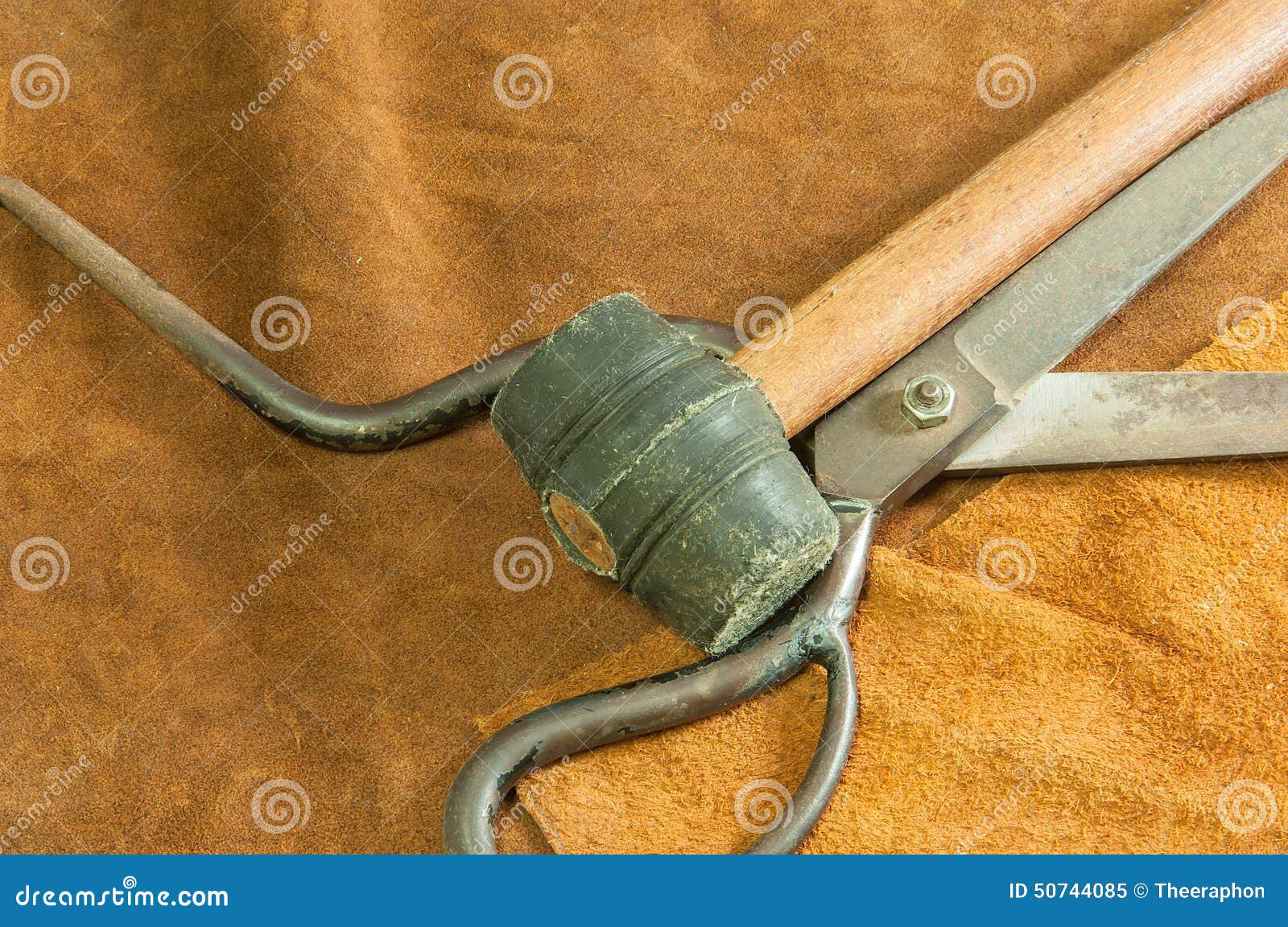Scissors stock image. Image of stained, surface, rough - 50744085