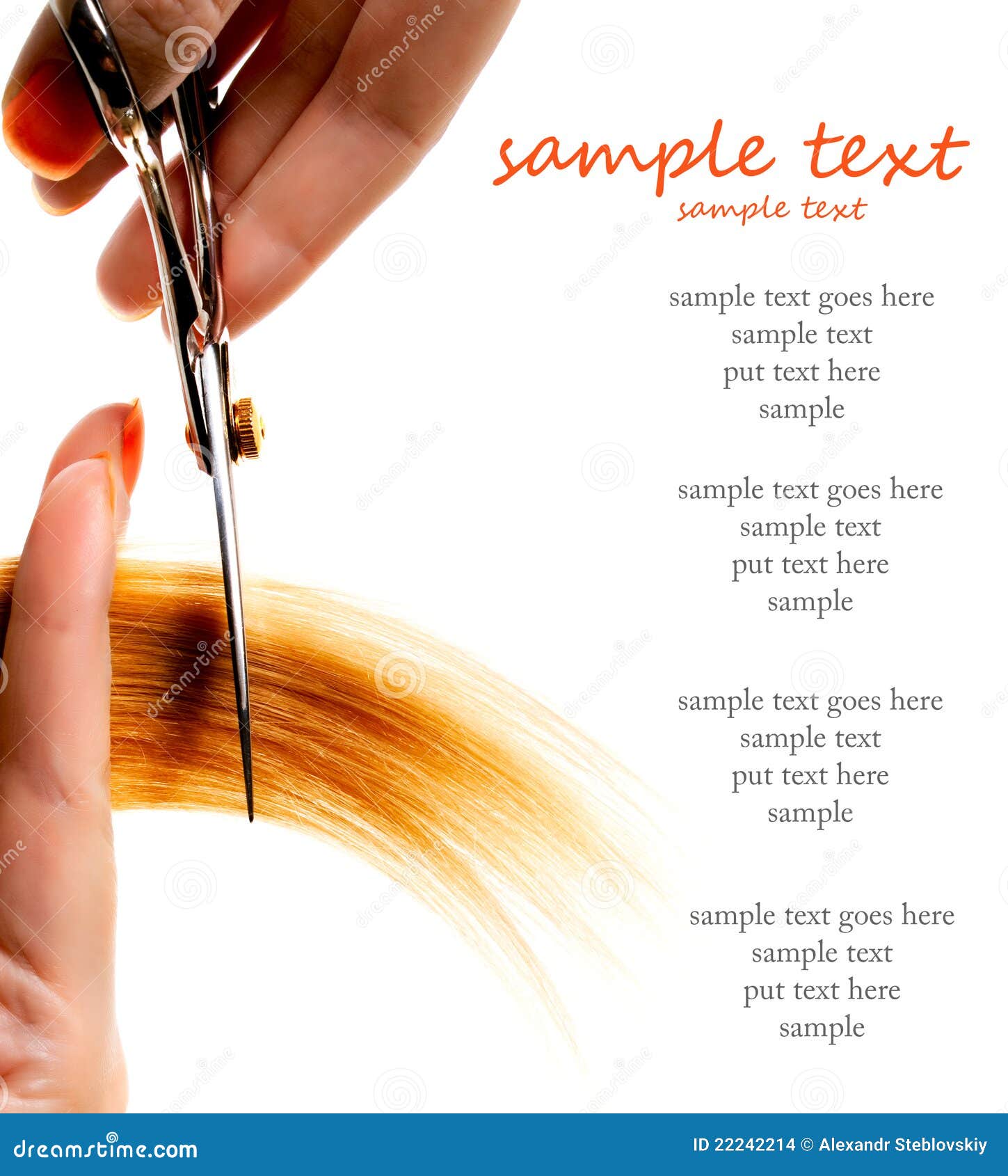 Scissors Cutting Lock of Hair Stock Photo - Image of scissors ...