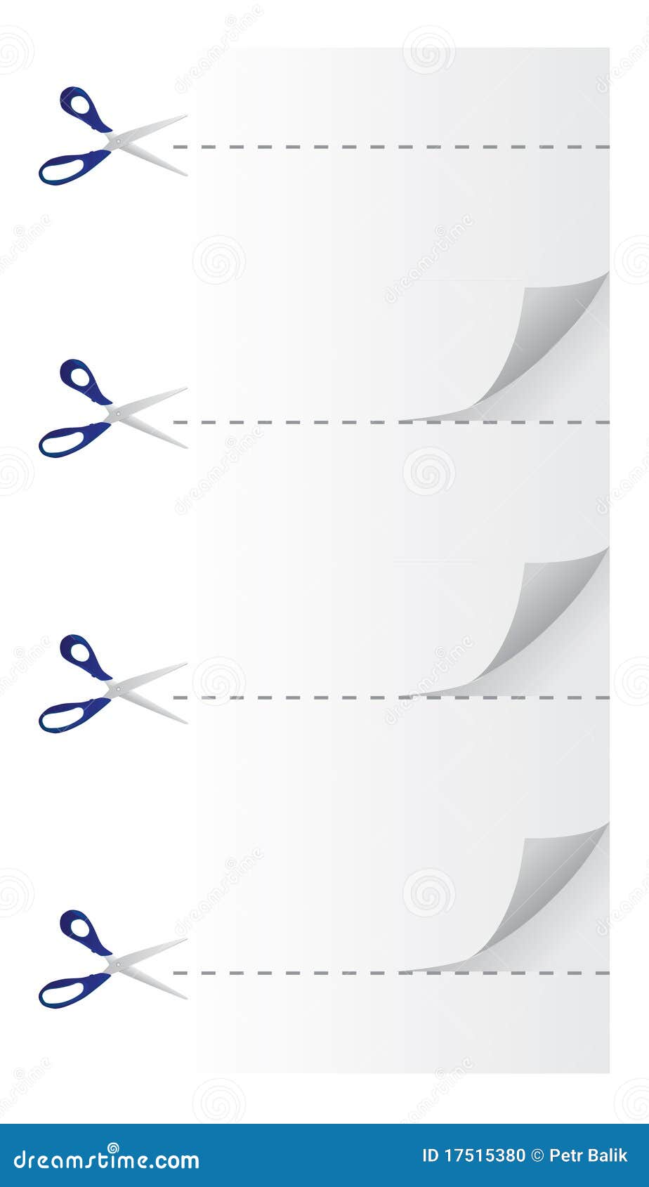 Scissors cutting paper stock illustration. Illustration of outline ...
