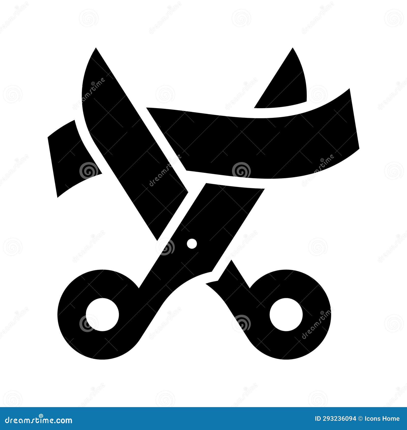 Scissors Cutting a Paper Showing Concept Icon of Paper Cutter Stock ...