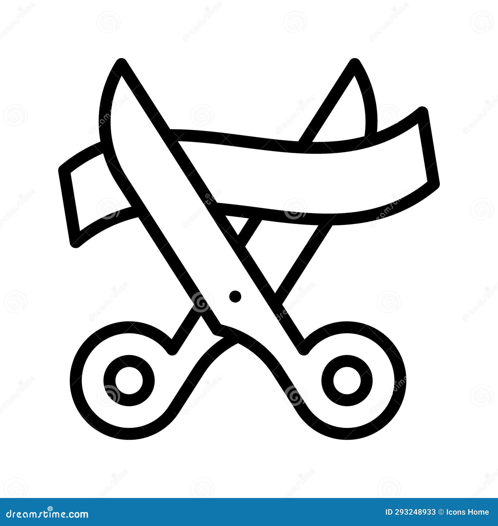 Scissors Cutting a Paper Showing Concept Icon of Paper Cutter Stock ...