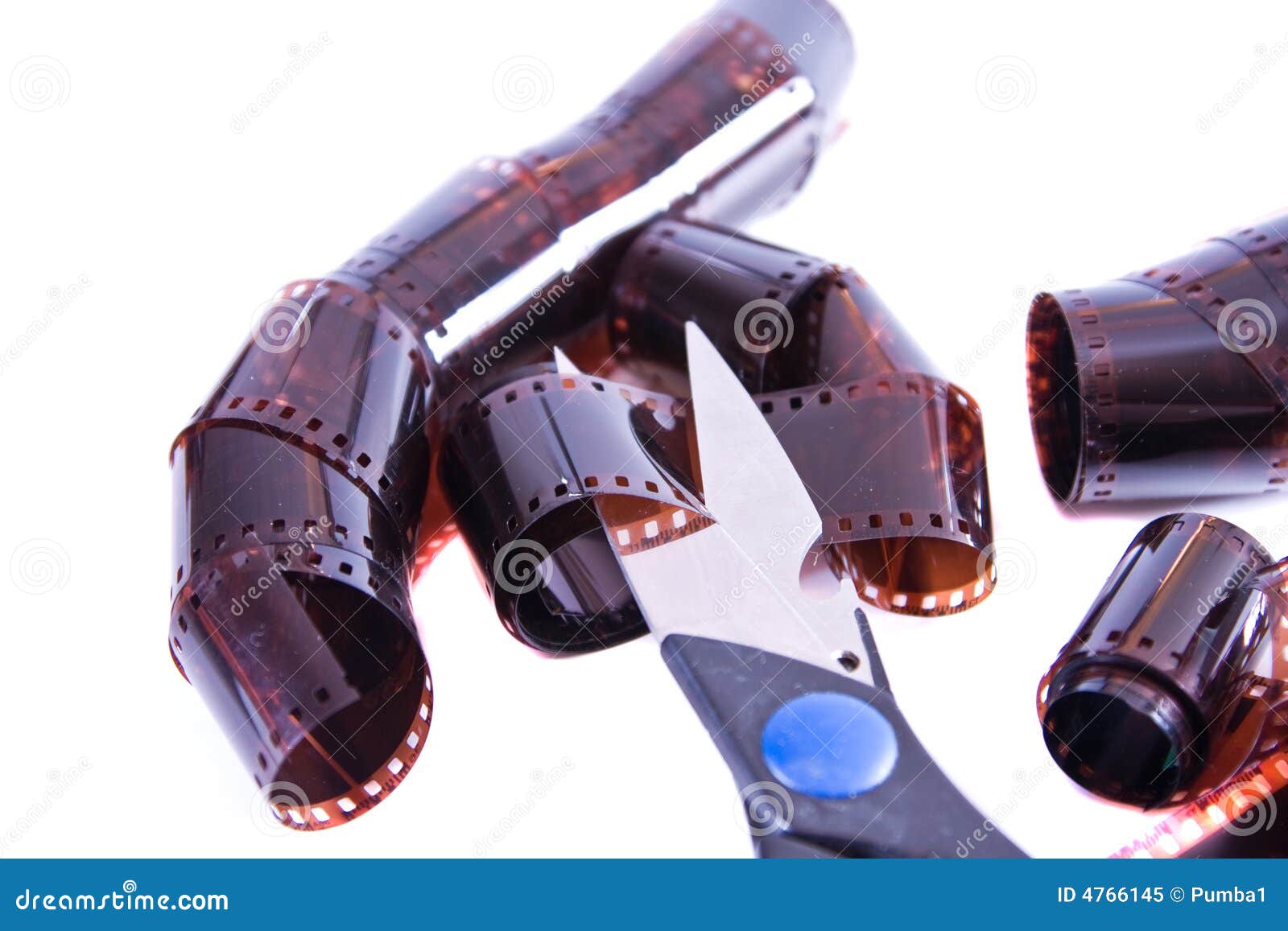 Scissors Cutting a Photographic Film Stock Image - Image of macro ...