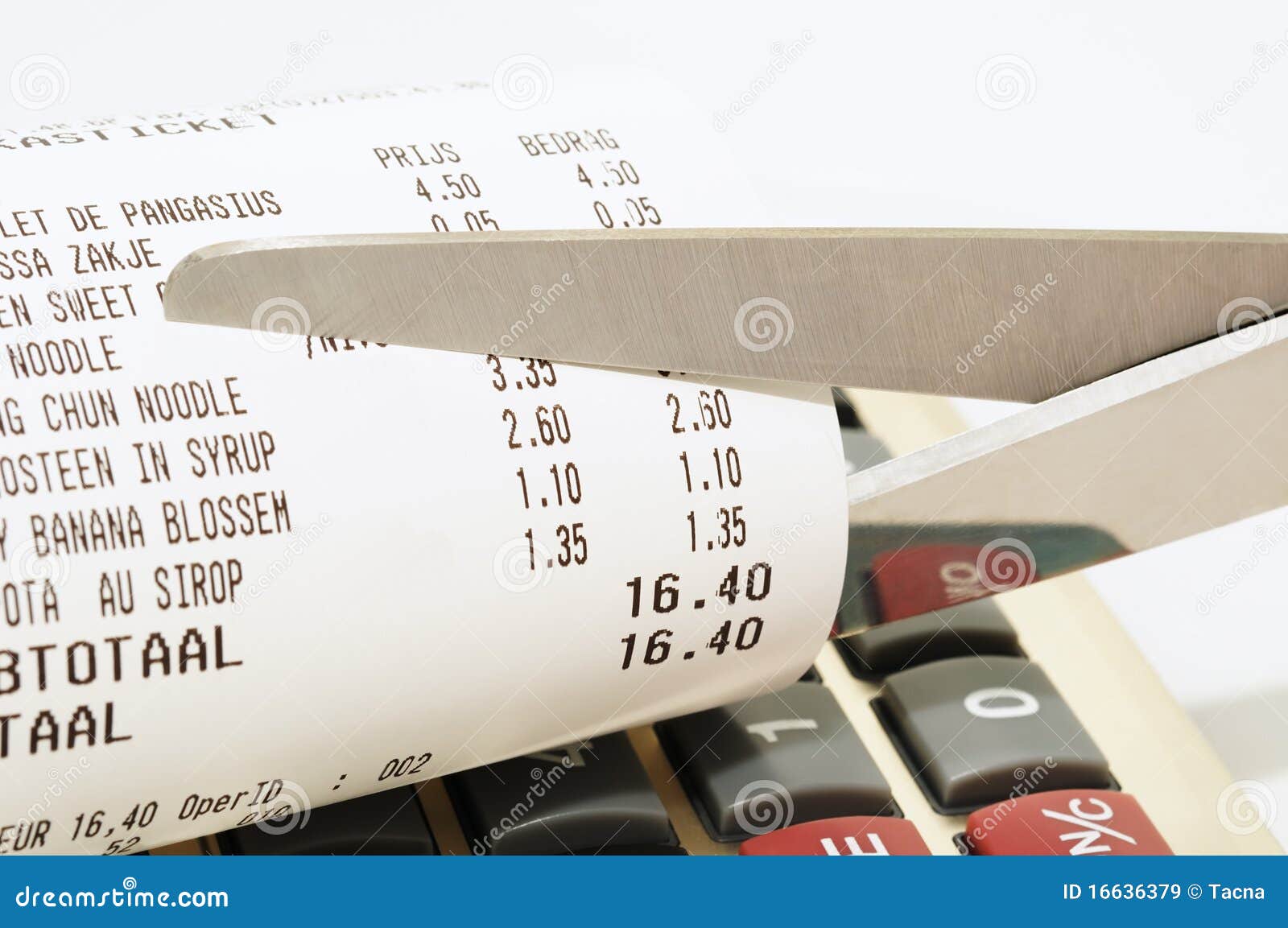 Scissors Cutting Receipt from Shop Stock Image - Image of payment ...