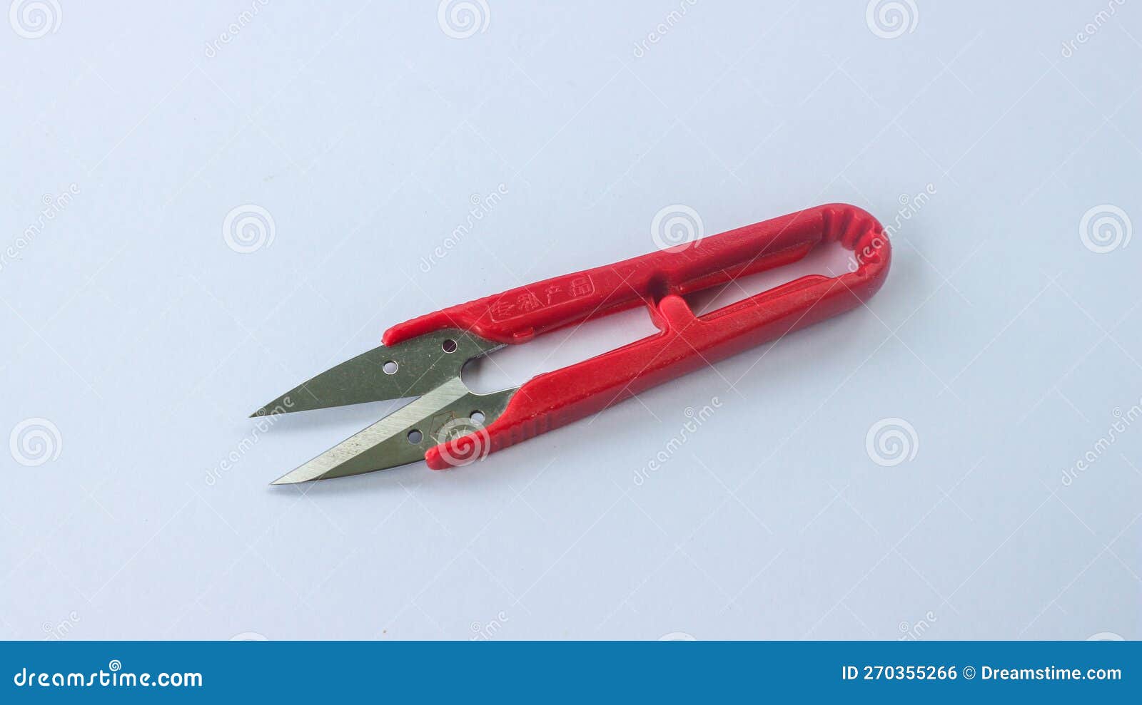 Scissors for Cutting a Red Handle. Stock Photo - Image of cutting ...
