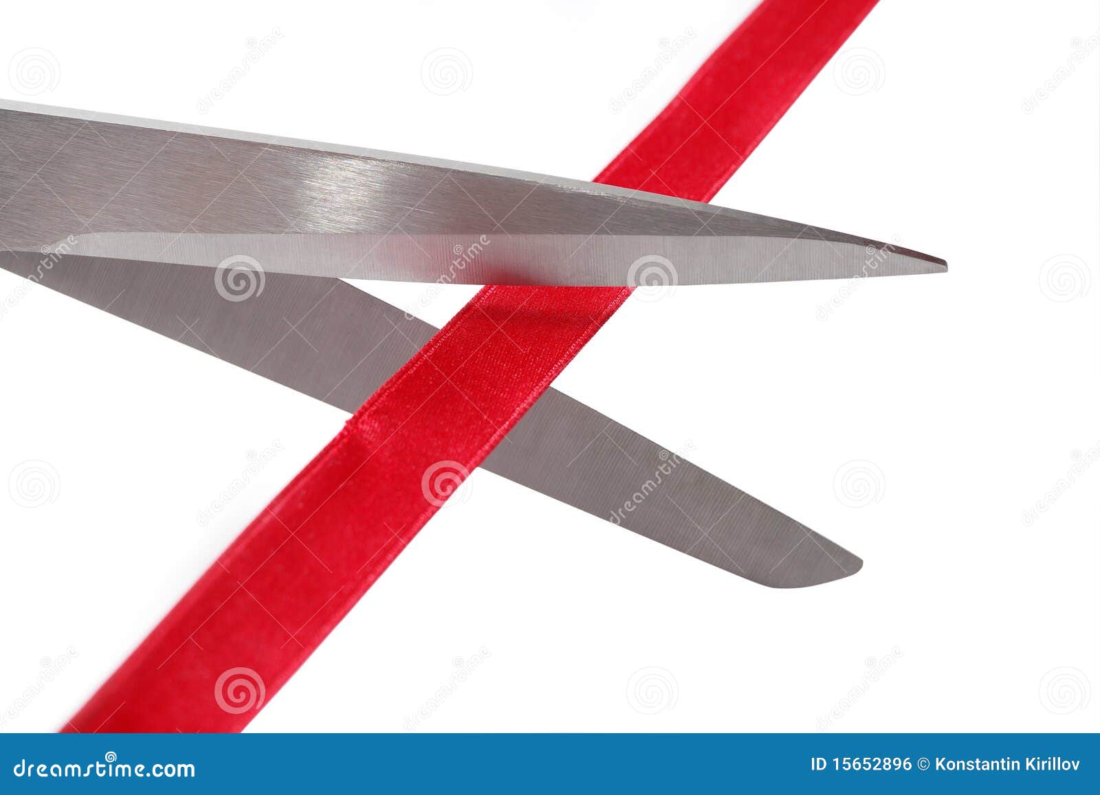 Scissors Cutting Red Ribbon Stock Photo - Image of ceremony, festival ...