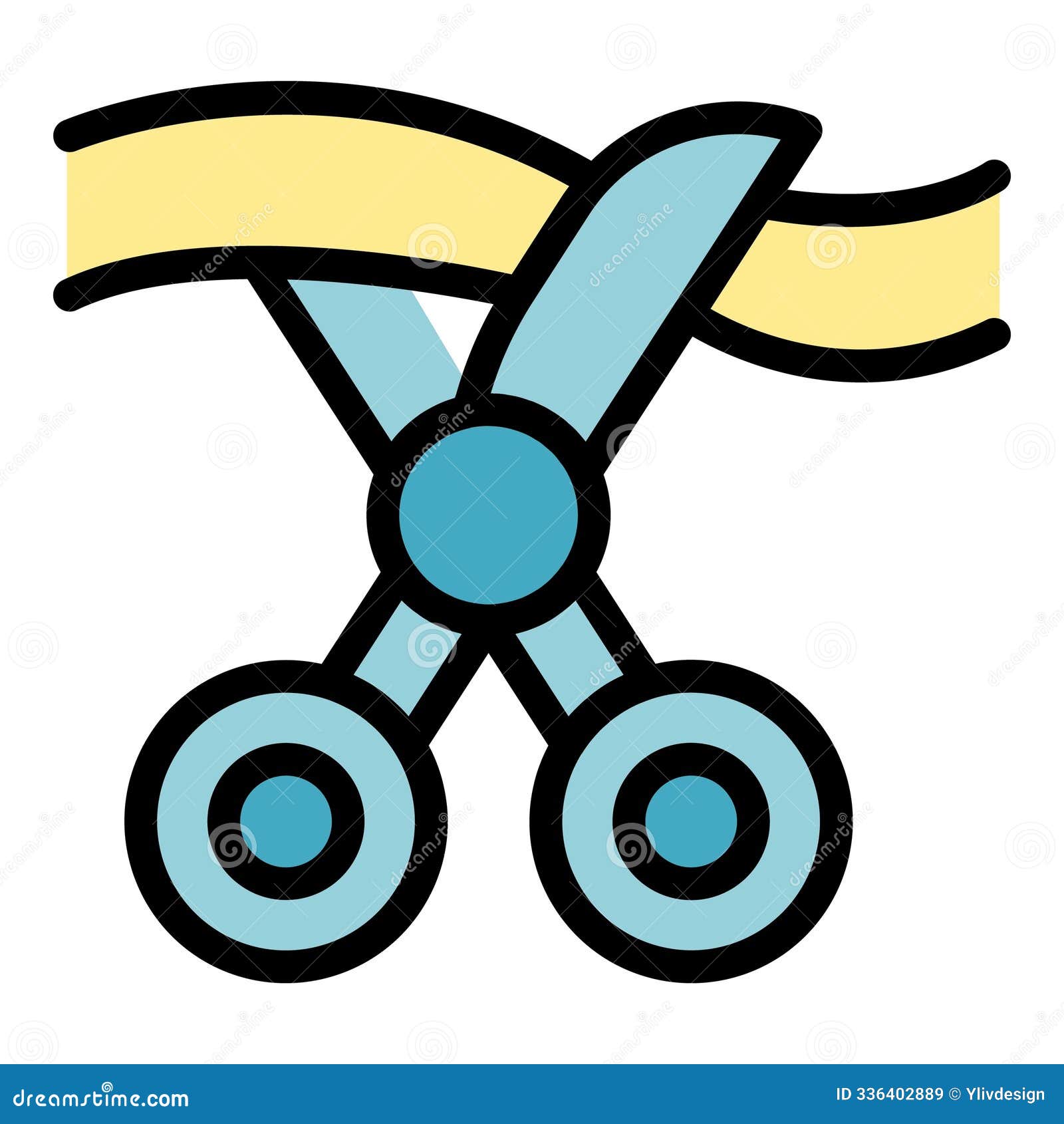 Scissors Cutting Ribbon at Grand Opening Ceremony Icon Stock ...