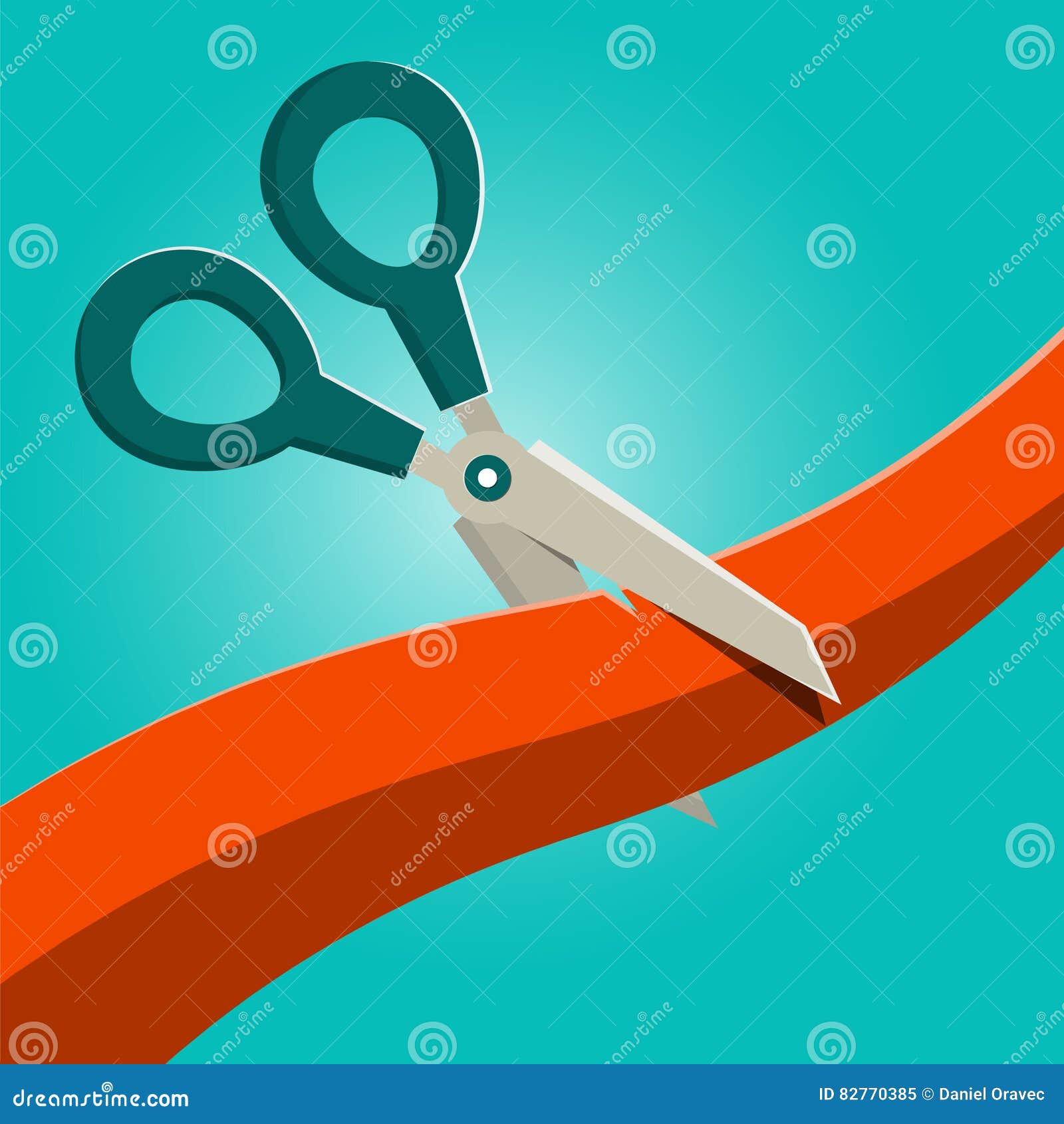 Scissors Cutting Ribbon Vector Stock Vector - Illustration of ceremony ...