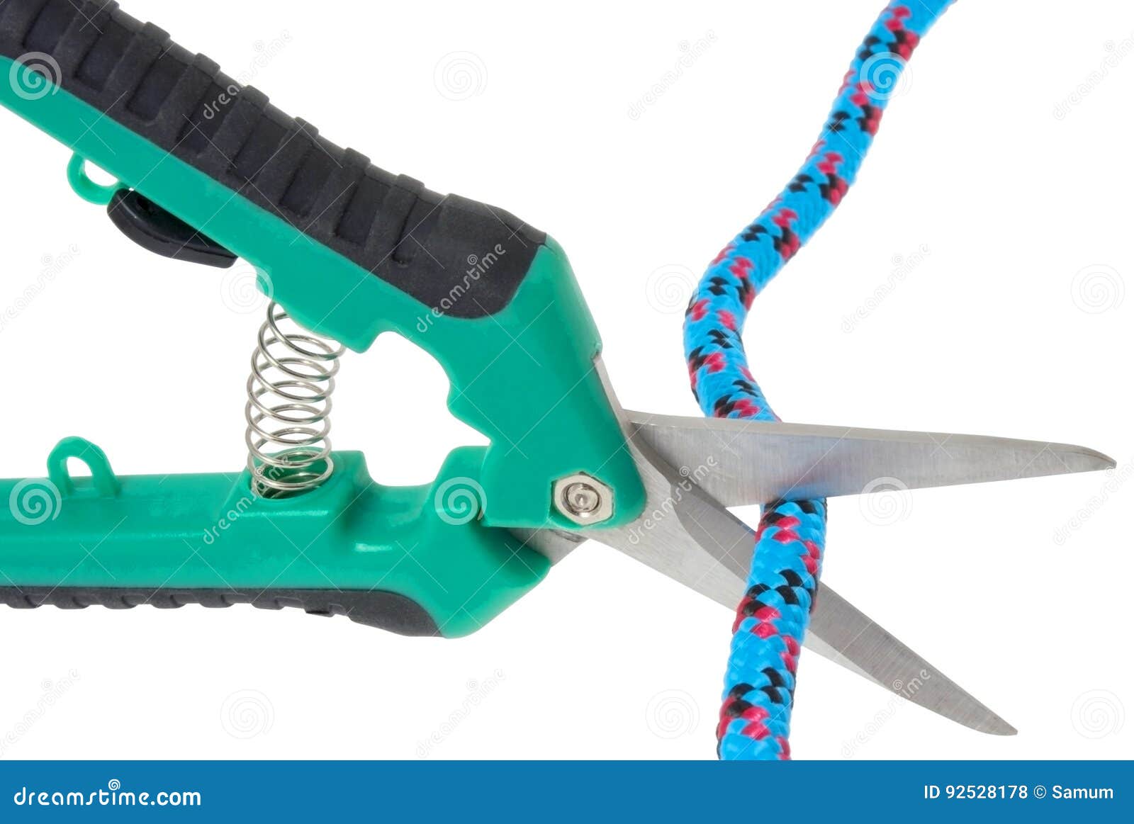 Scissors cutting the rope stock photo. Image of concept - 92528178