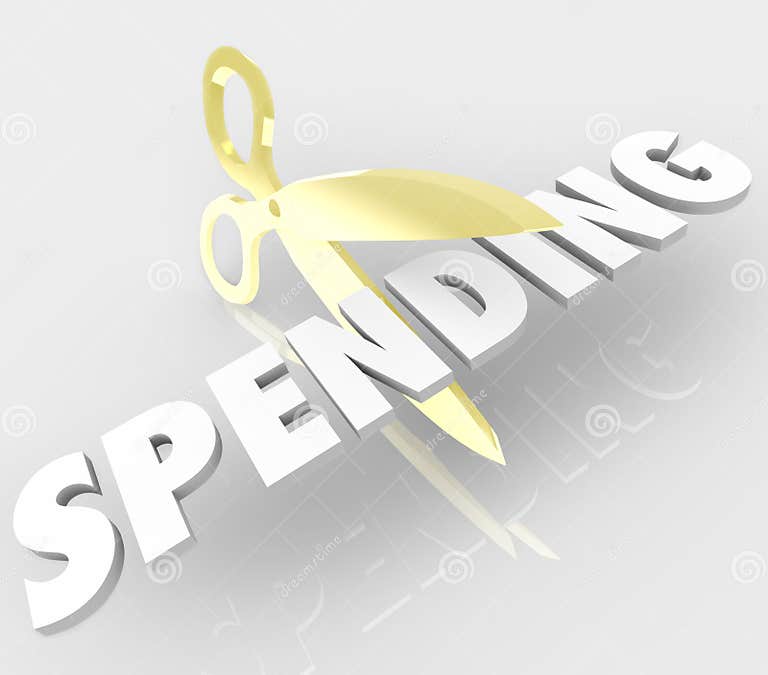 Scissors Cutting Spending Reducing Prices Costs Stock Illustration ...