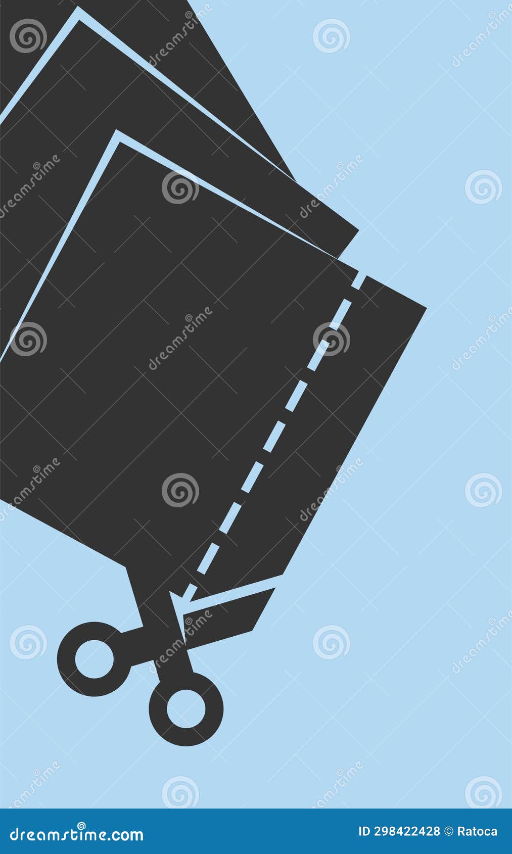 Scissors cutting symbol stock vector. Illustration of trim - 298422428