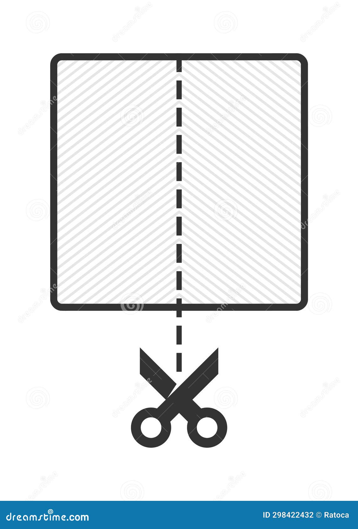 Scissors cutting symbol stock vector. Illustration of line - 298422432