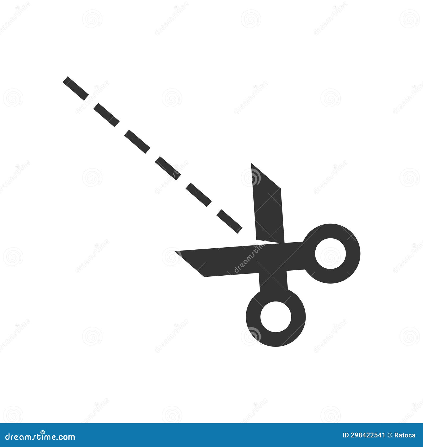 Scissors cutting symbol stock vector. Illustration of paper - 298422541