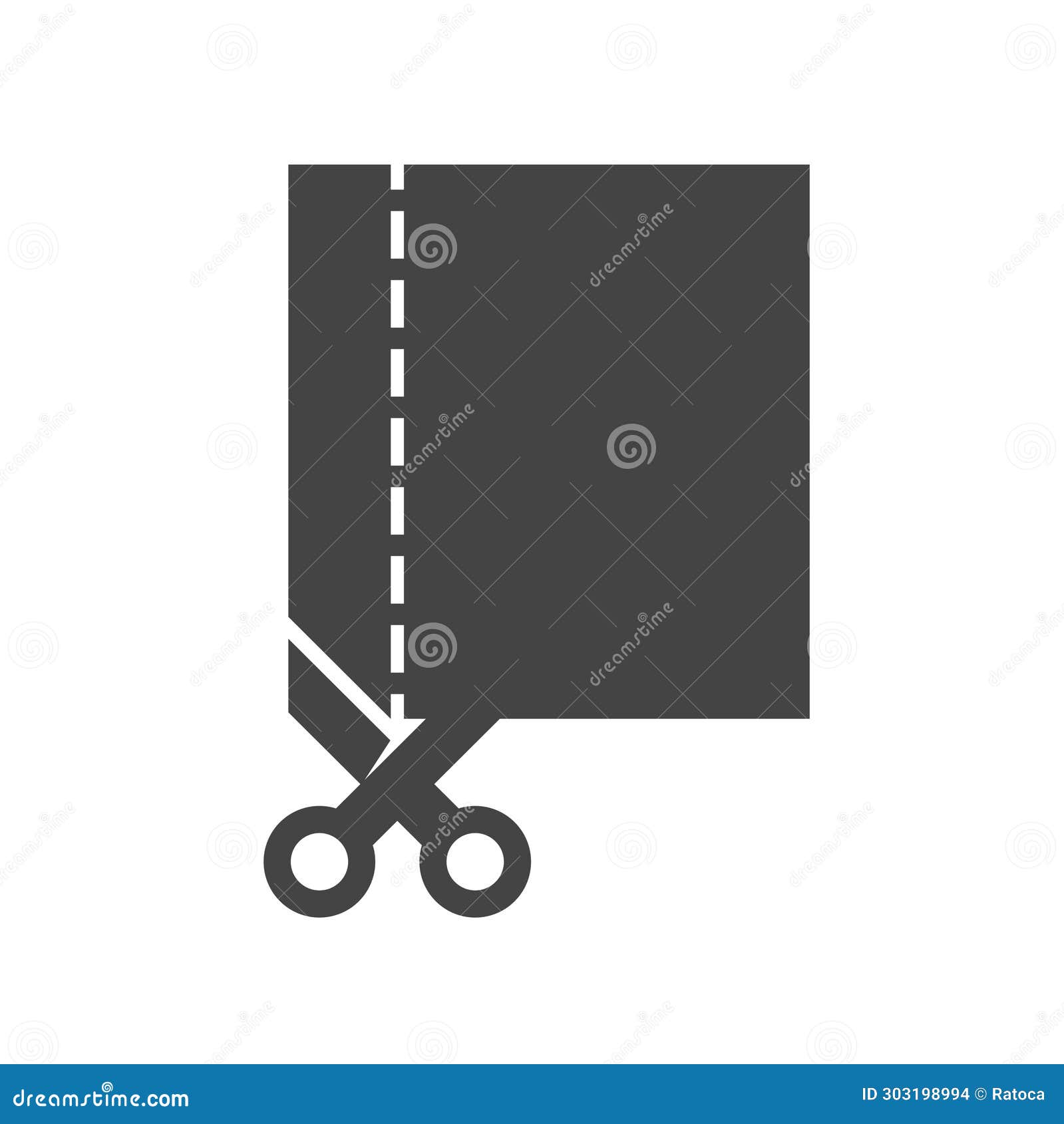 Scissors cutting symbol stock vector. Illustration of scissors - 303198994