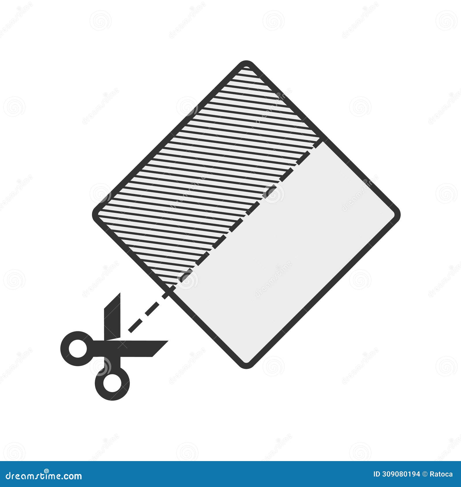 Scissors cutting symbol stock vector. Illustration of stylish - 309080194