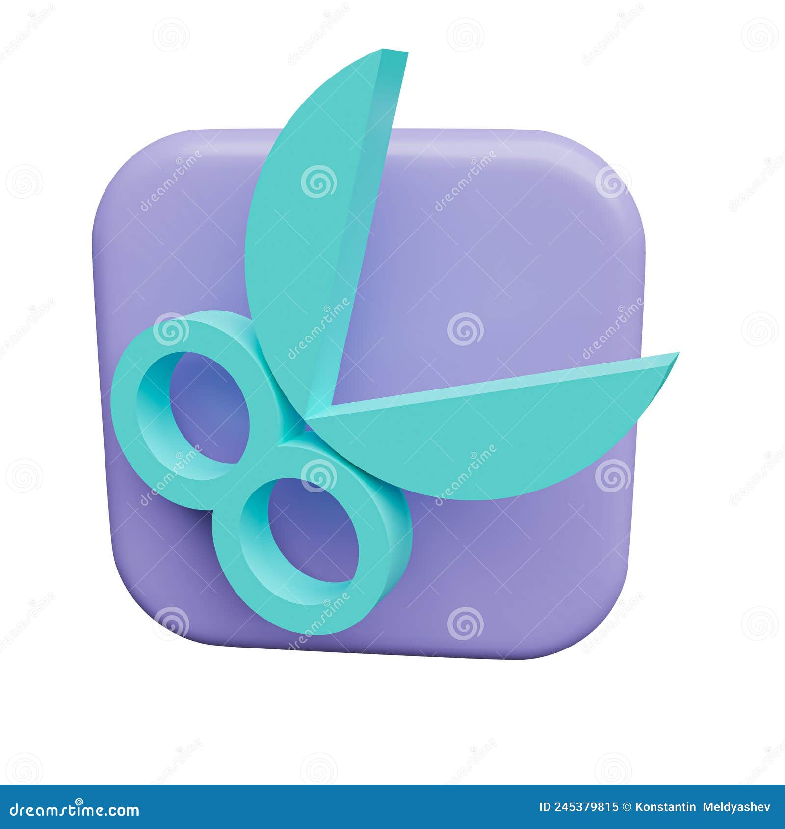 Scissors 3d Icon Render Illustration Stock Illustration - Illustration ...