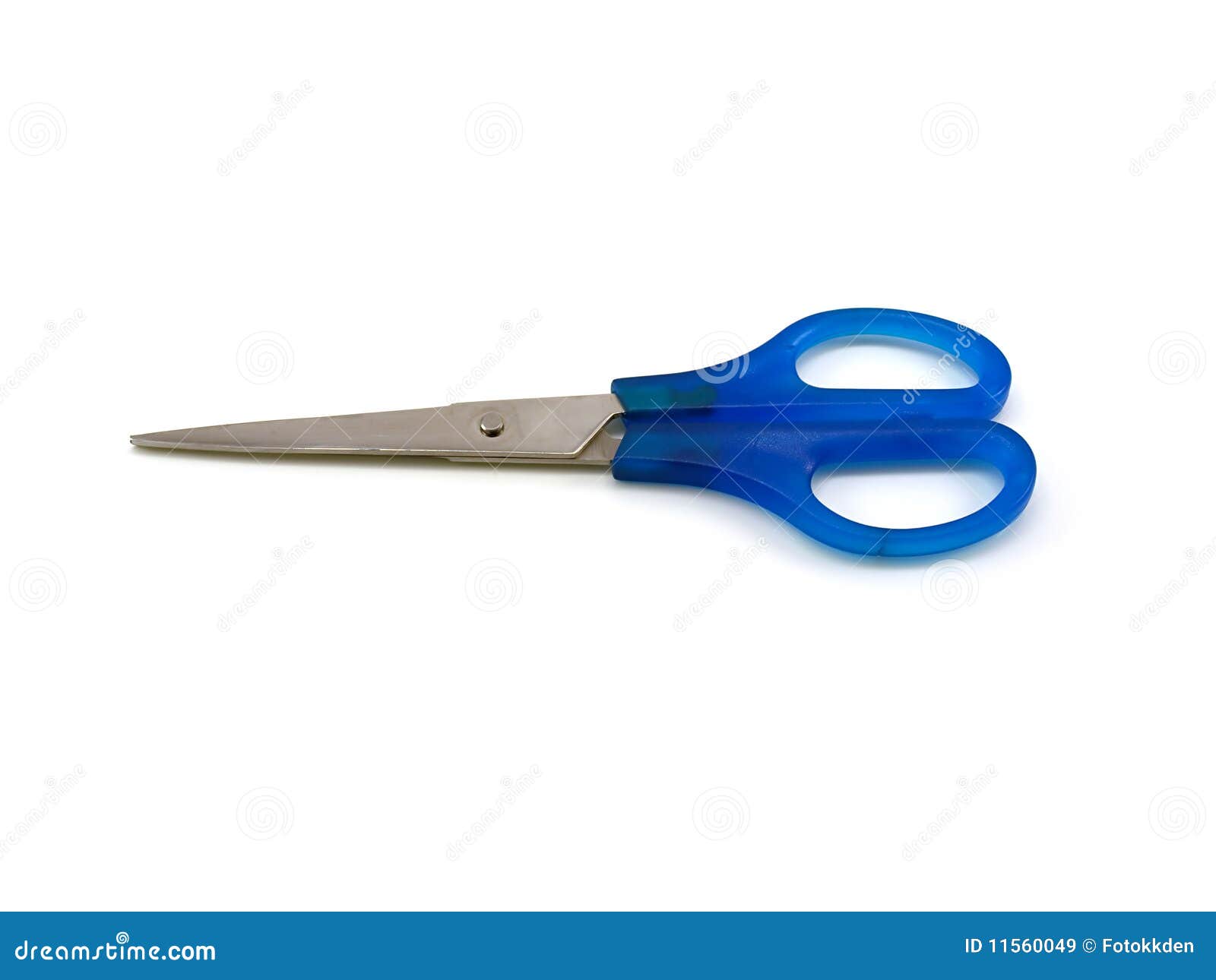 Scissors with Dark Blue Transparent Handles Stock Image - Image of ...