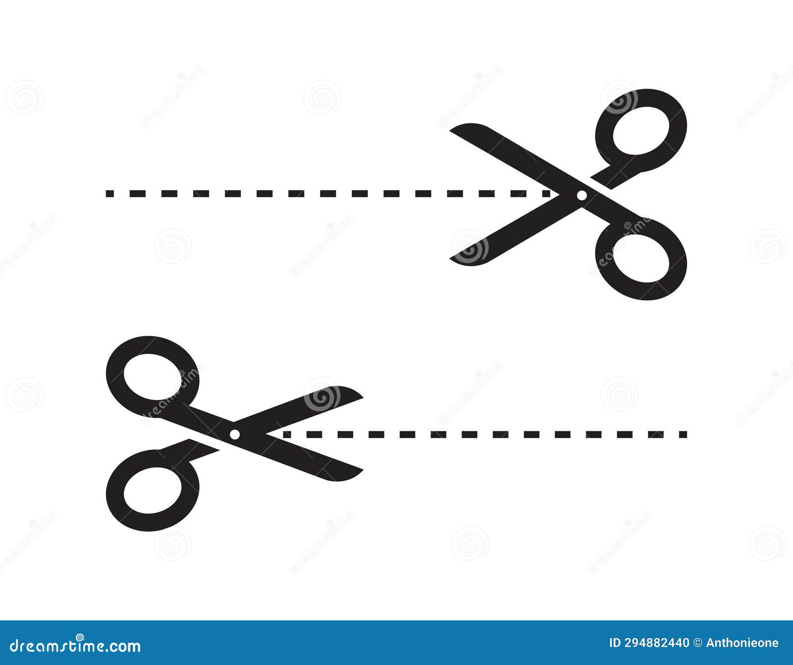 Scissors with Dashed Line Isolated Vector Illustration Stock ...