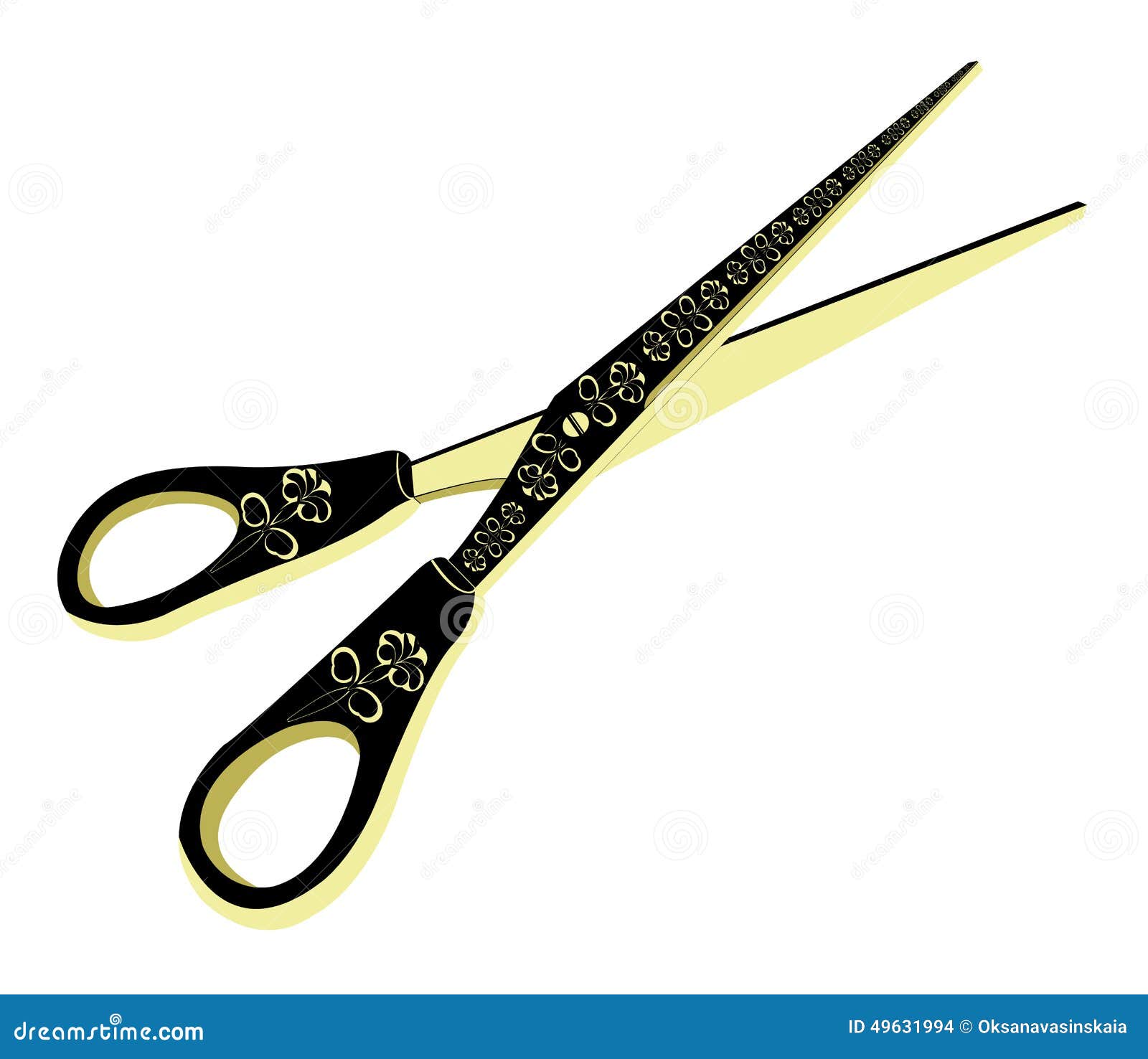 Scissors stock vector. Illustration of black, isolation - 49631994