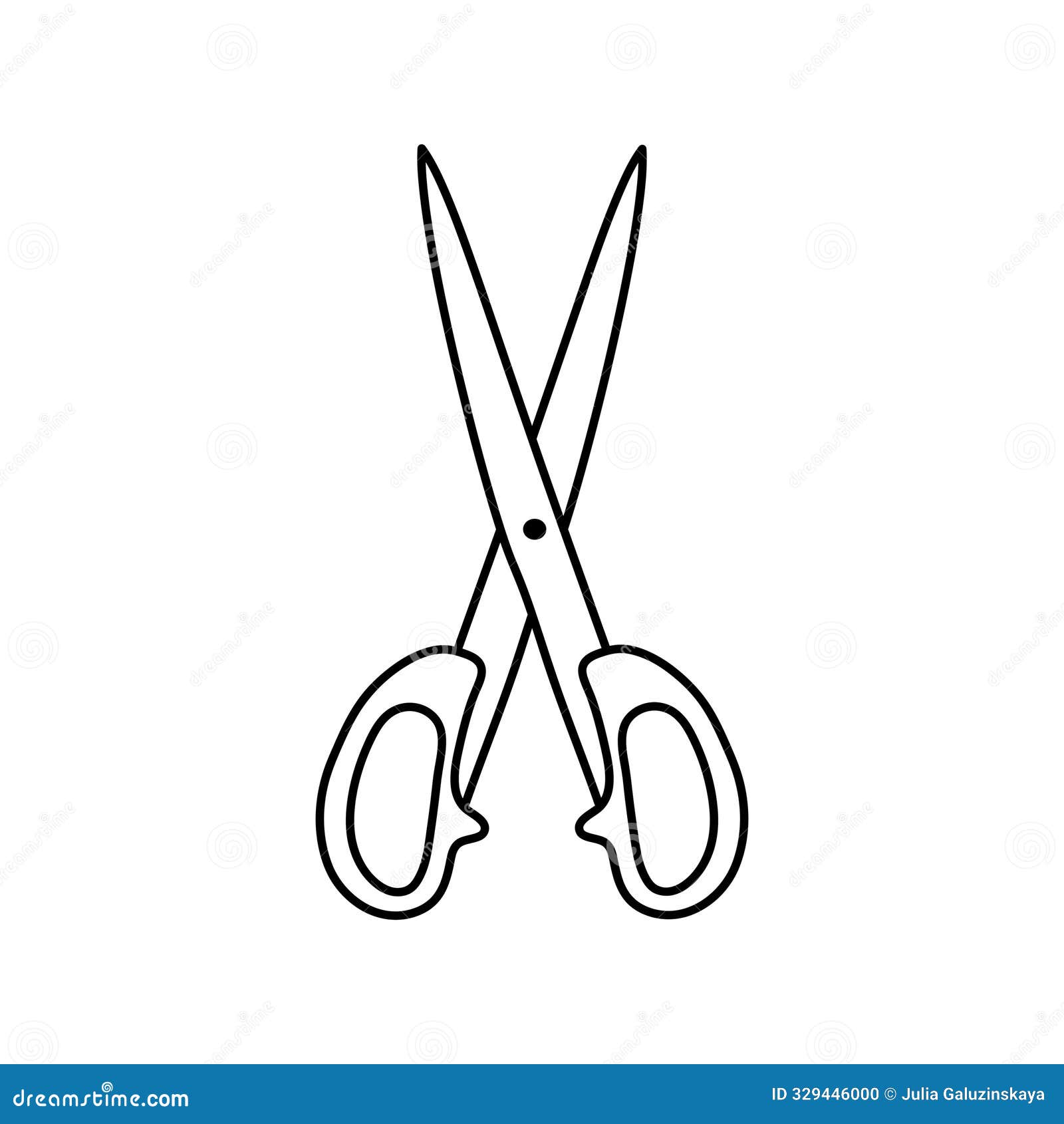 The Scissors In Doodle Style.Scissors For Seamstresses And Hairdressers ...