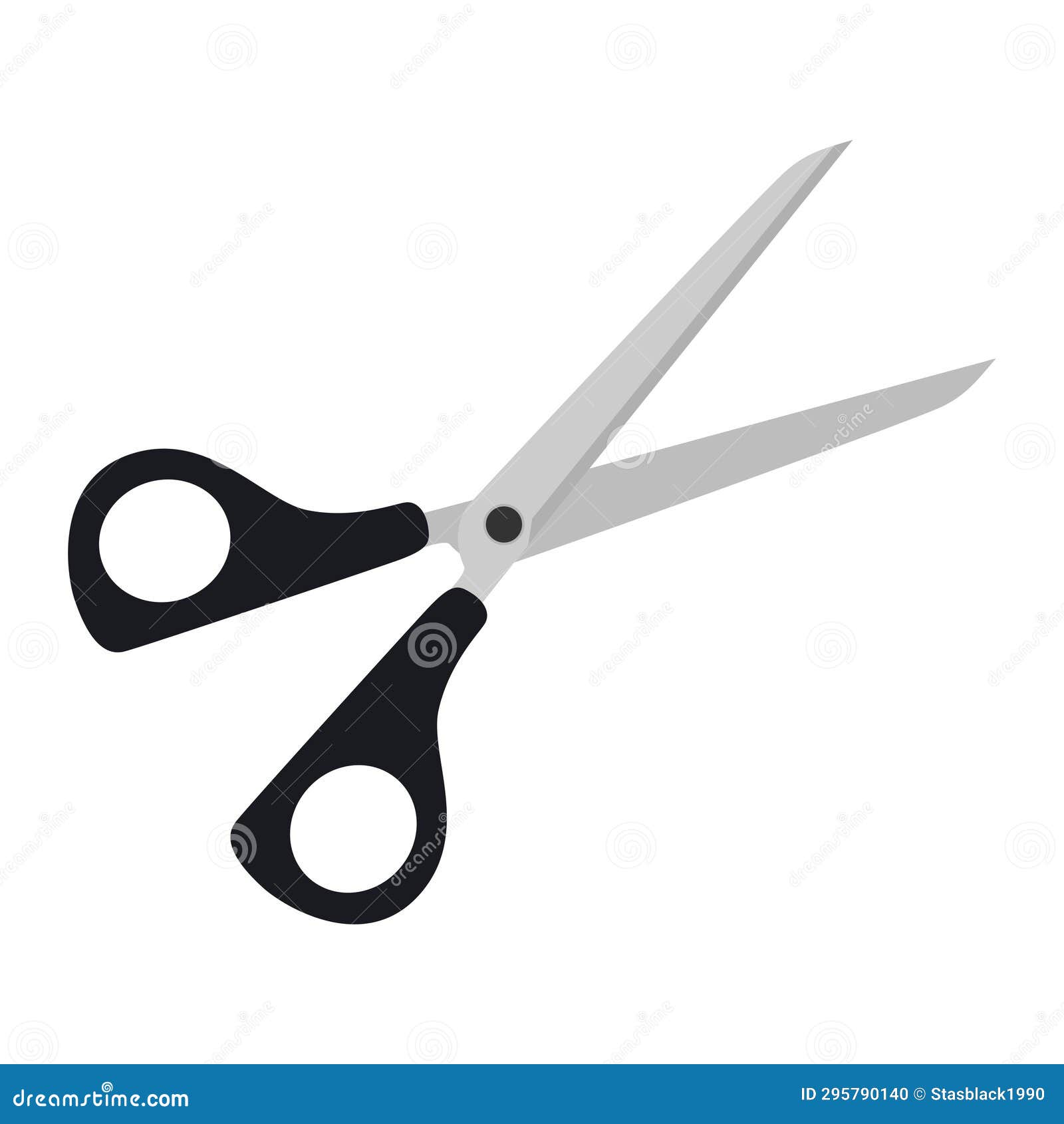 Scissors Flat Icon Isolated on White Background, Vector Illustration ...