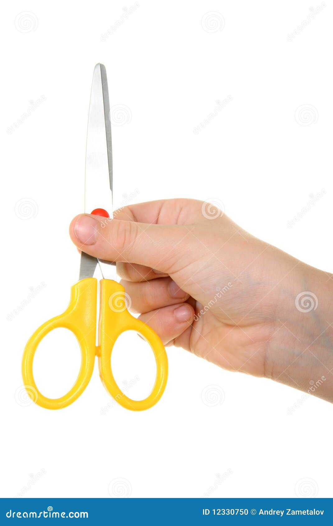 Scissors in hand stock photo. Image of capture, offer - 12330750