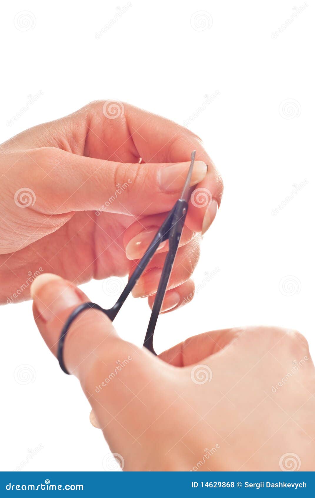 Scissors in hand stock photo. Image of hand, paper, blade - 14629868
