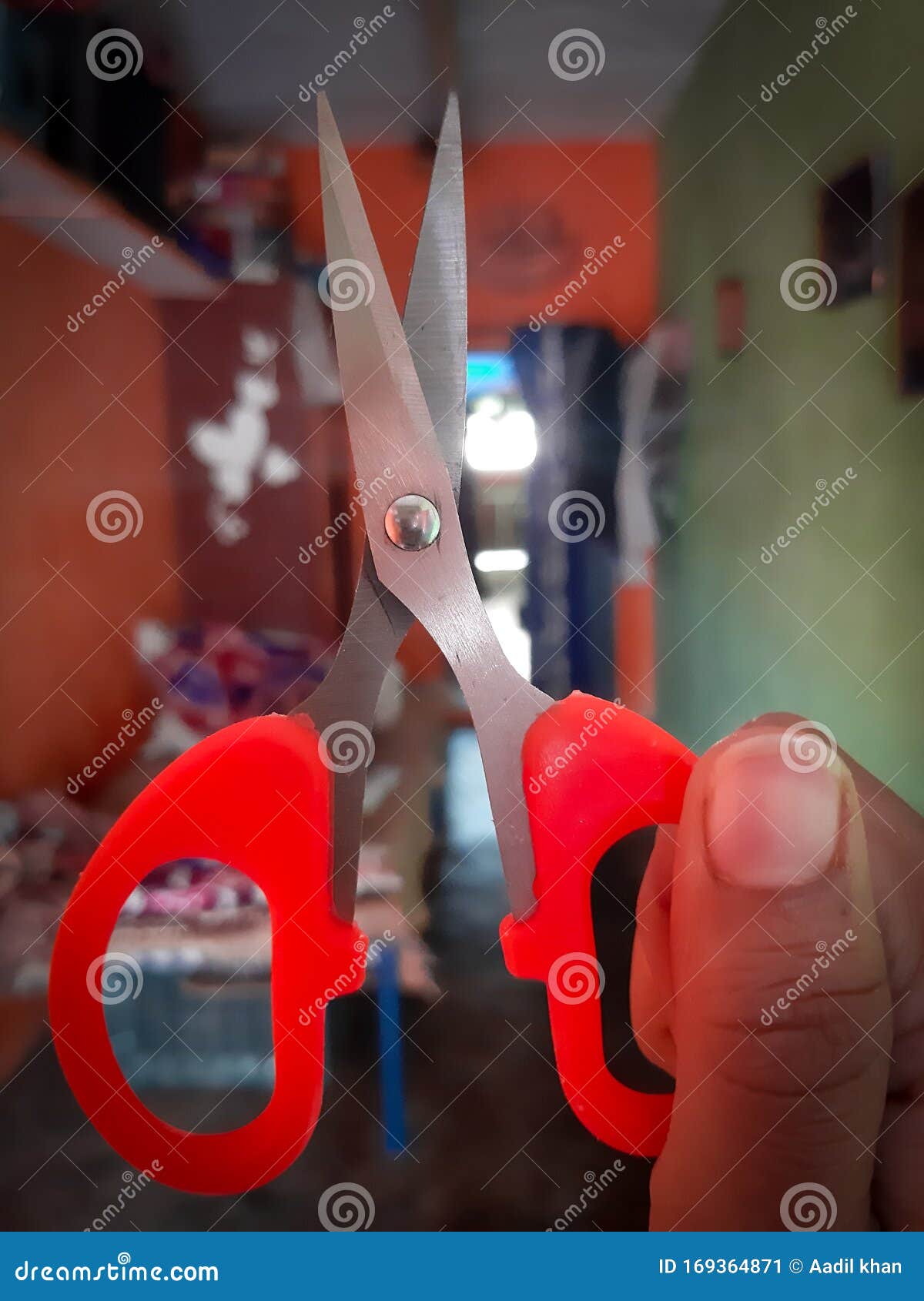 Scissors in hand stock image. Image of scissors, barbara - 169364871