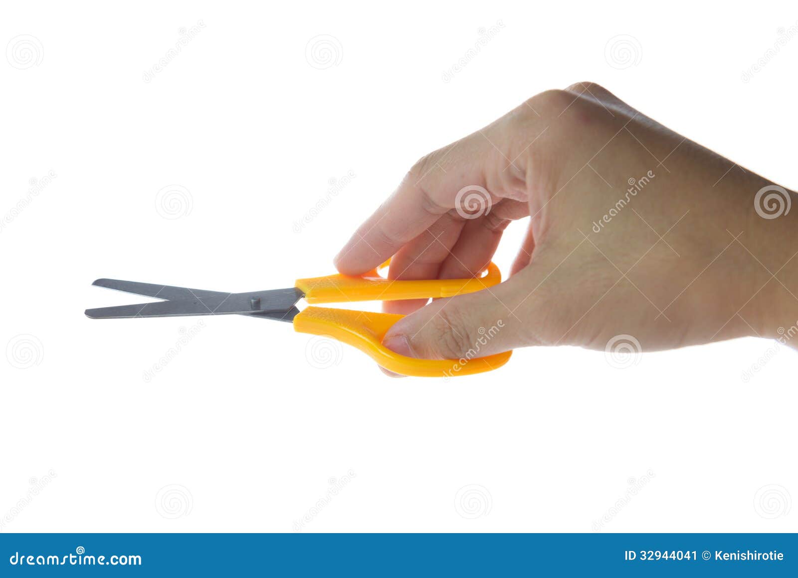 Scissors in hand stock image. Image of steel, closeup - 32944041