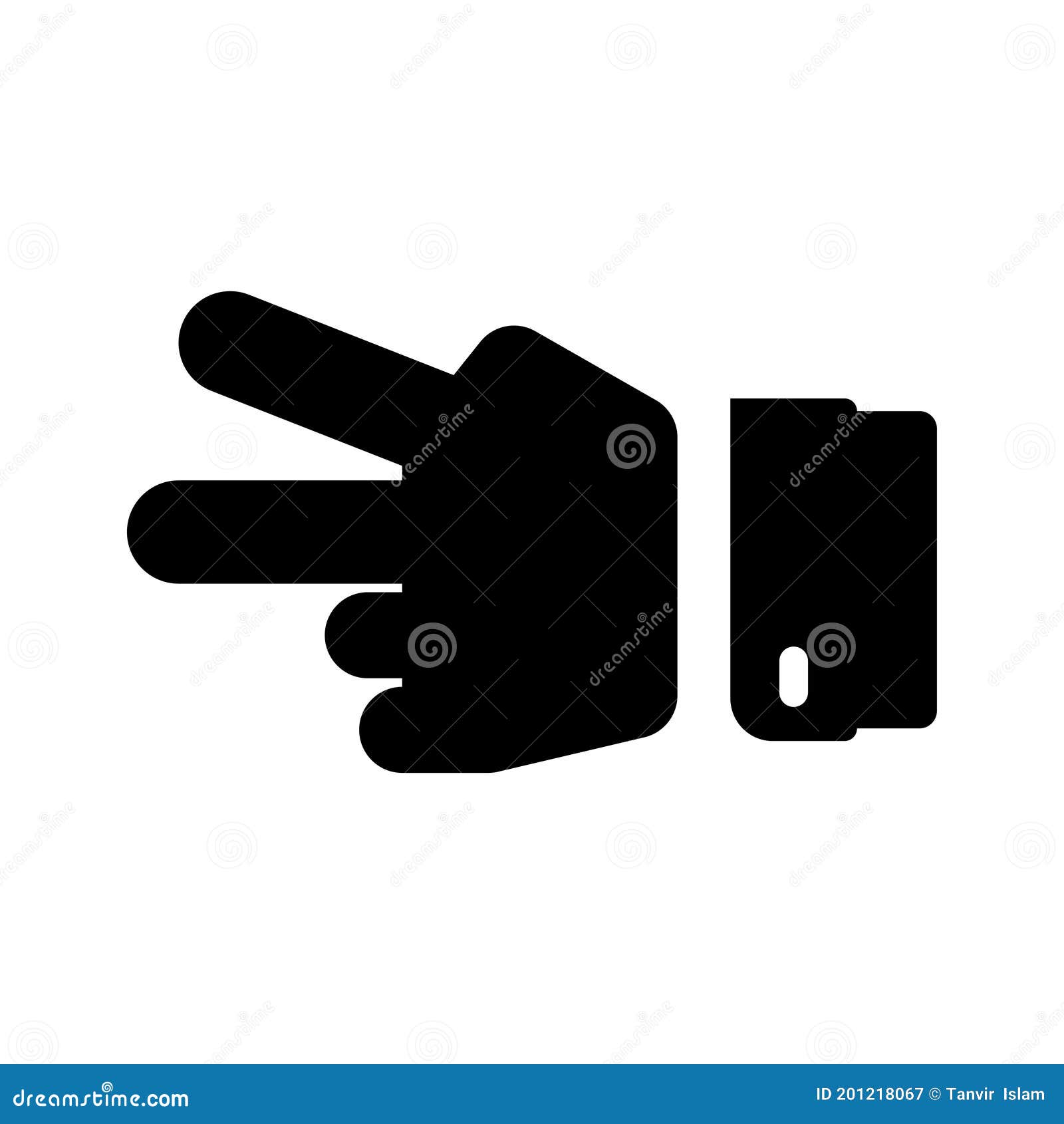 Scissors and Hand Icon stock vector. Illustration of hand - 201218067