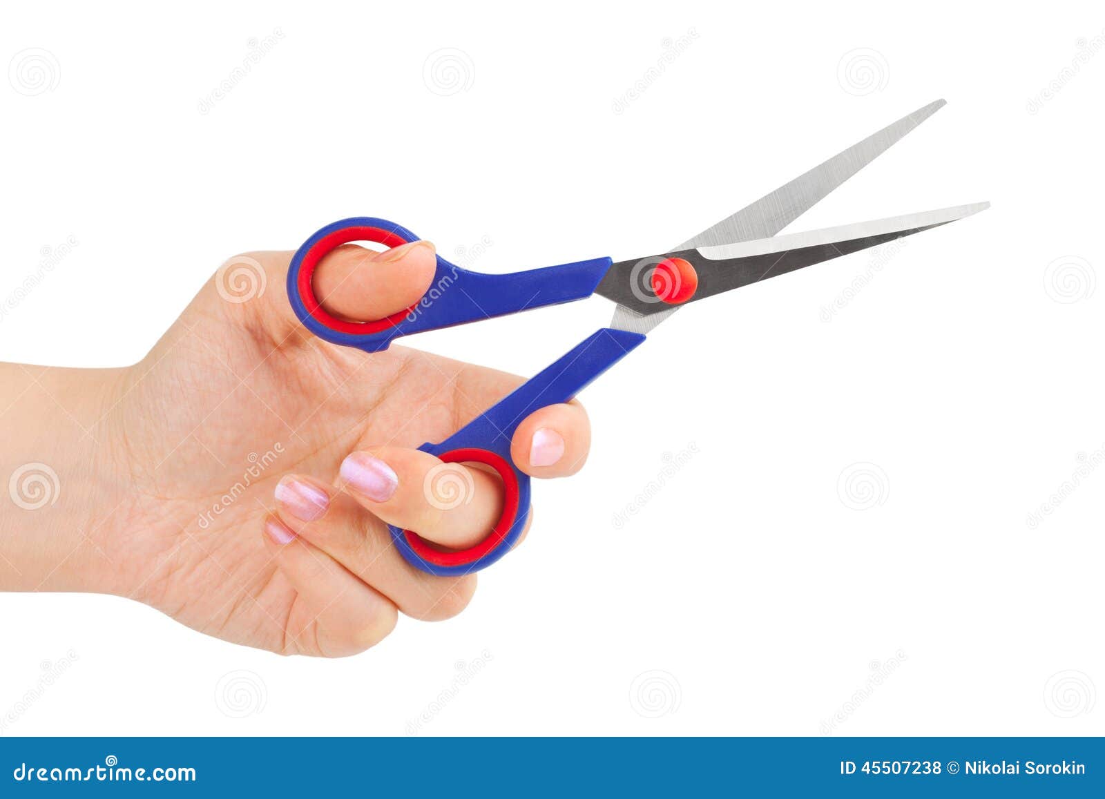 Scissors in hand stock photo. Image of business, hand - 45507238