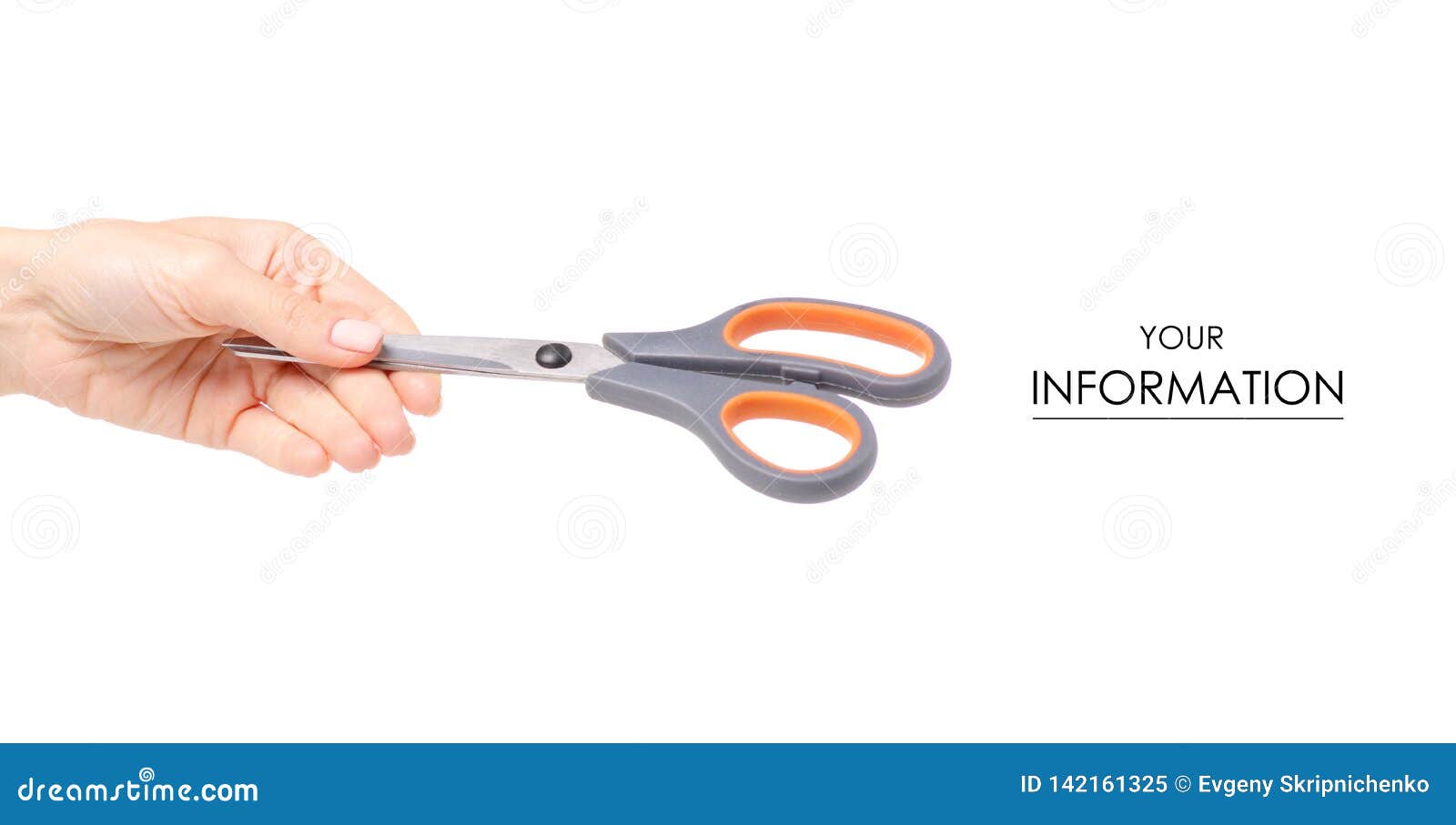 Scissors in hand pattern stock image. Image of metal - 142161325