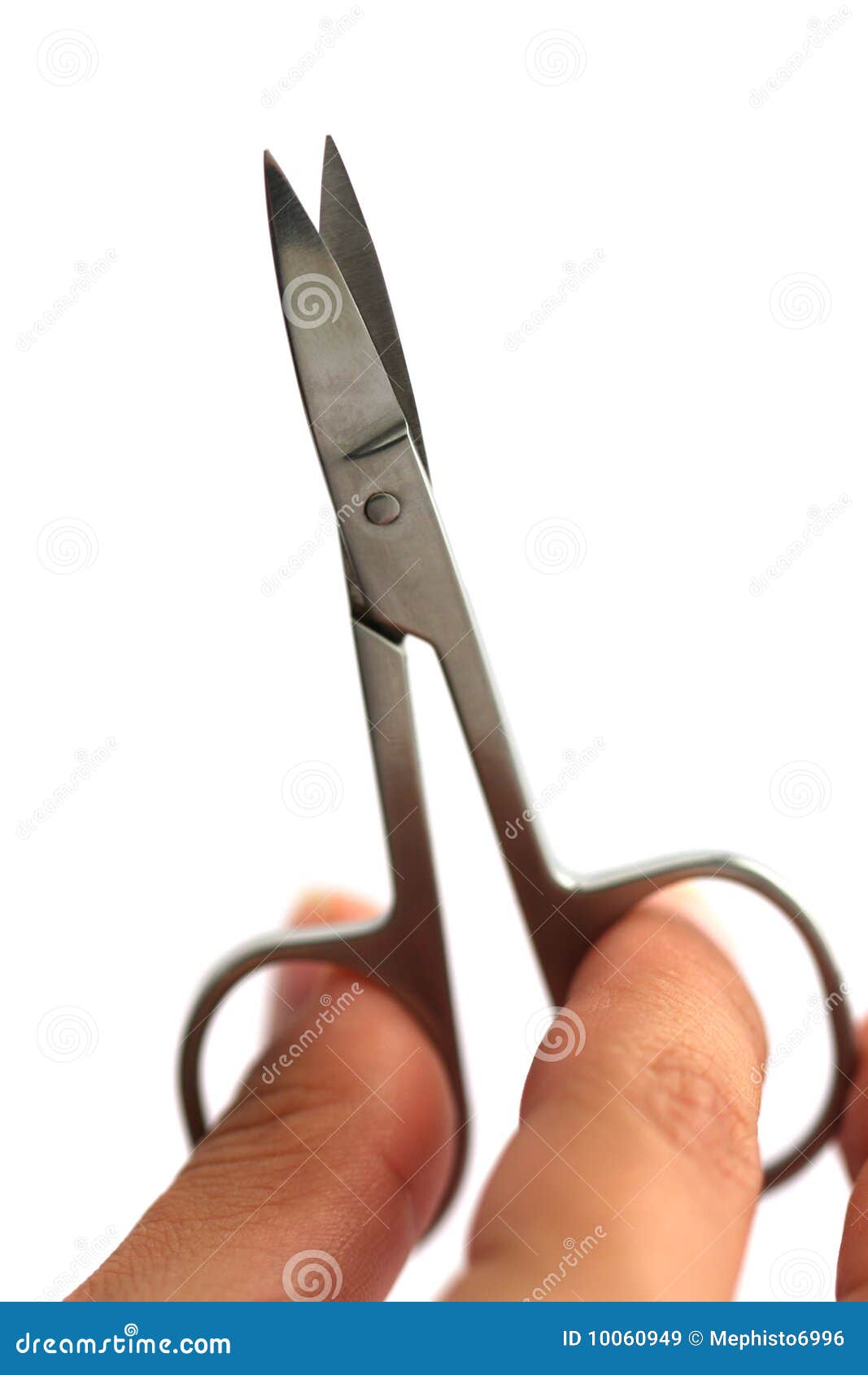 Scissors in human hand stock image. Image of white, metal - 10060949