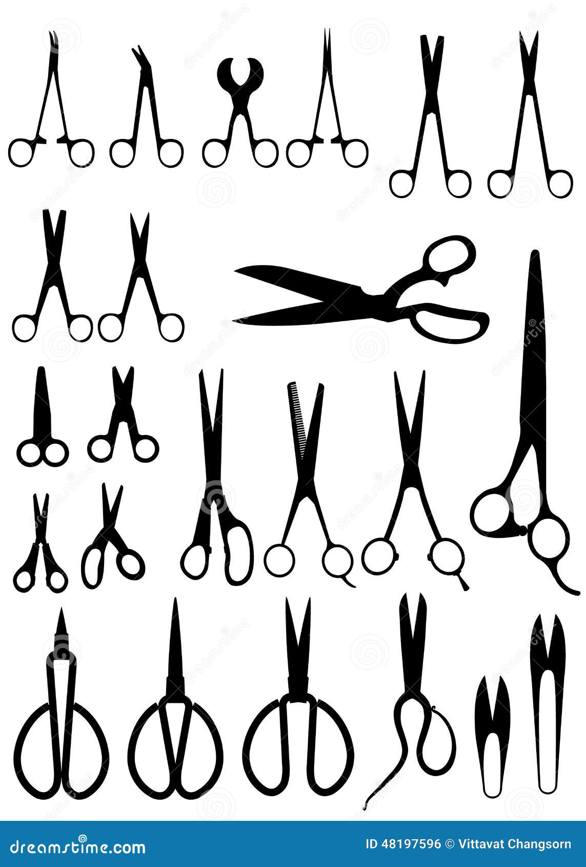 Scissors stock vector. Illustration of symbol, cutting - 48197596