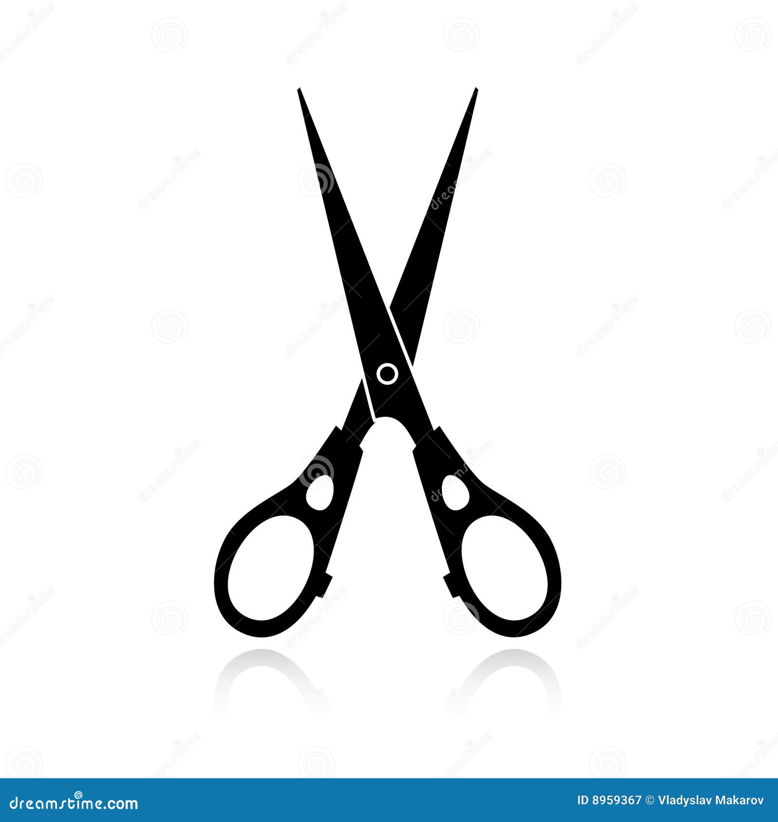 Scissors icon stock vector. Illustration of care, cross - 8959367