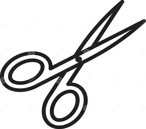 Scissors Icon Black and White Graphics Stock Illustration ...