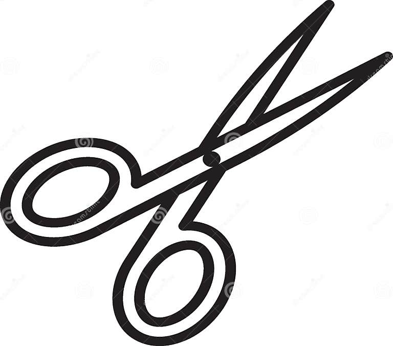 Scissors Icon Black and White Graphics Stock Illustration ...