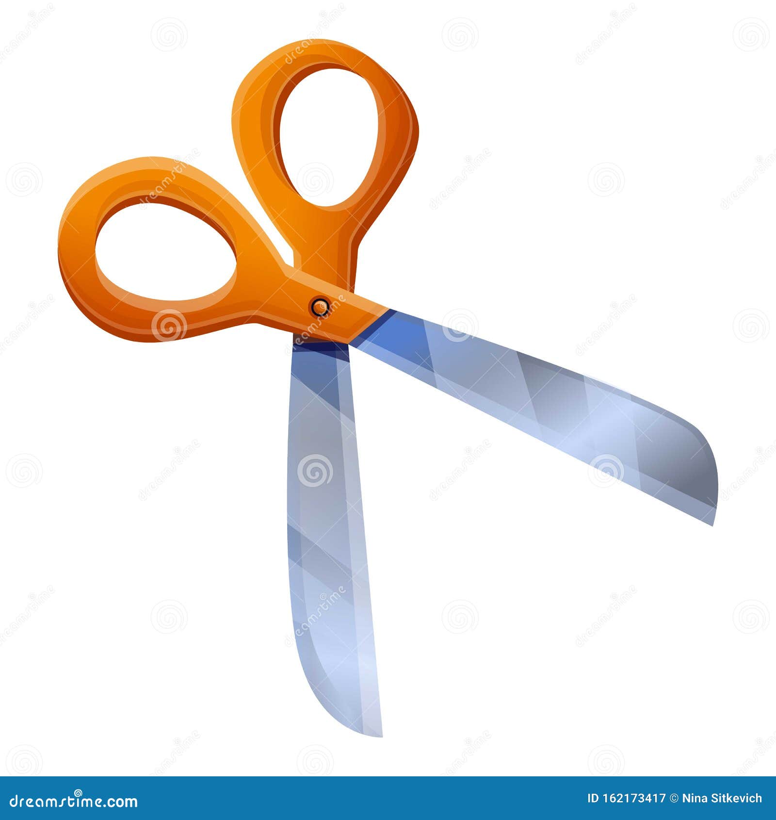 Scissors Icon, Cartoon Style Stock Vector - Illustration of reflection ...