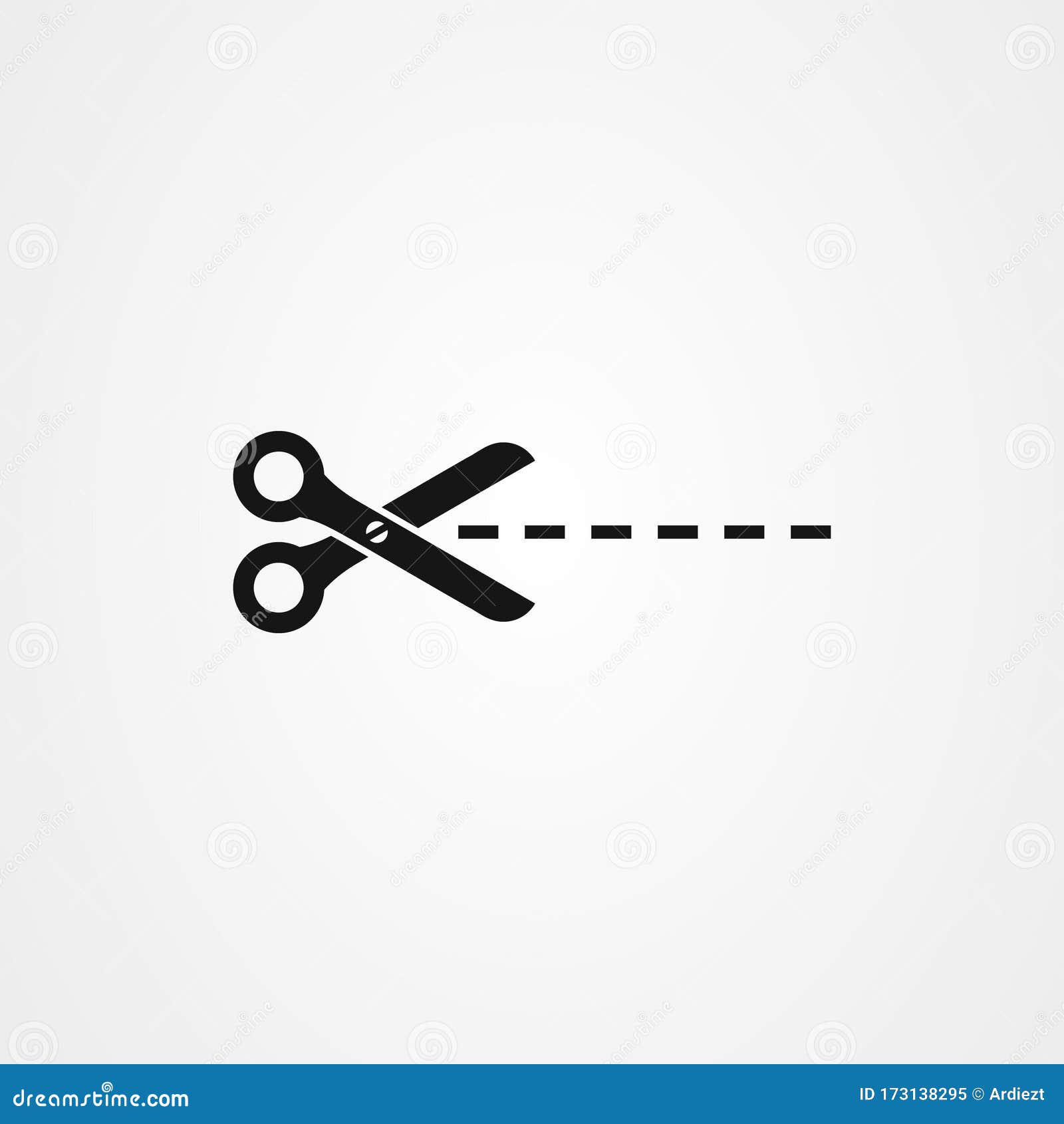 Scissors Icon, Cut or Cutting Symbol Vector Illustration Stock Vector ...