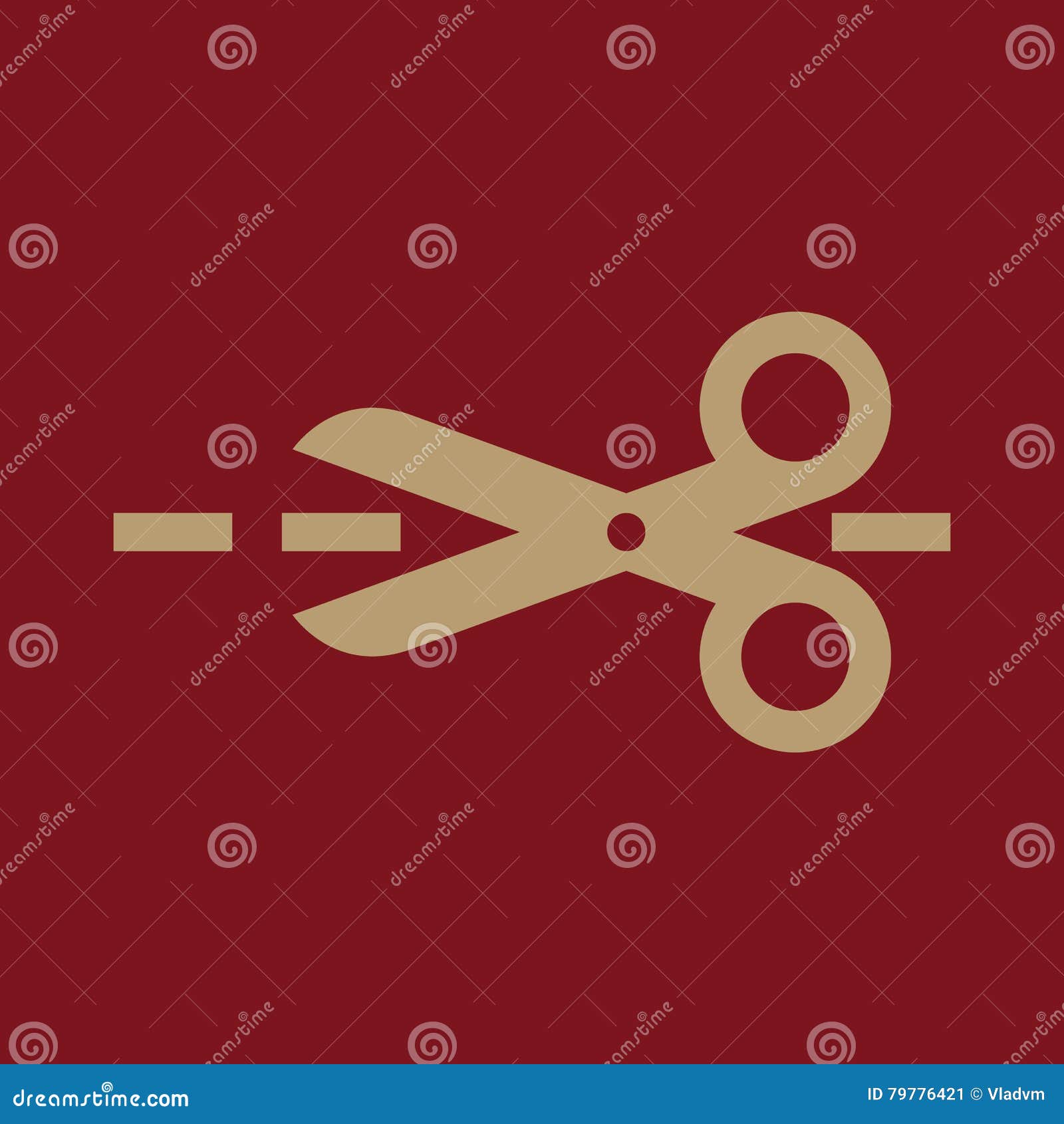 The Scissors Icon. Cut Here Symbol Stock Vector - Illustration of ...