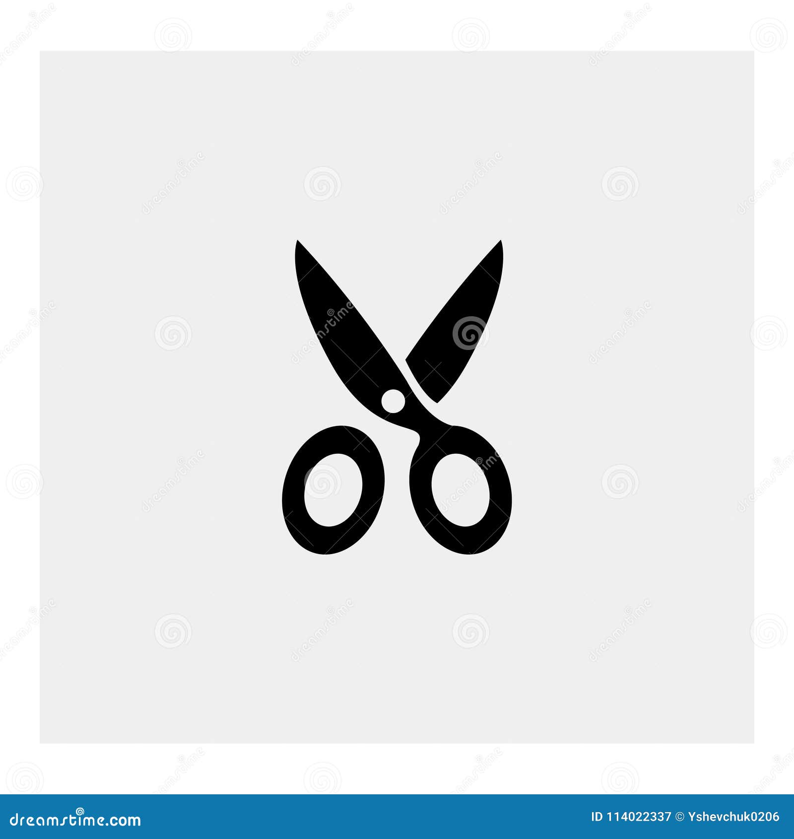 Scissors Icon. Gray Background. Vector Illustration. Stock Vector ...