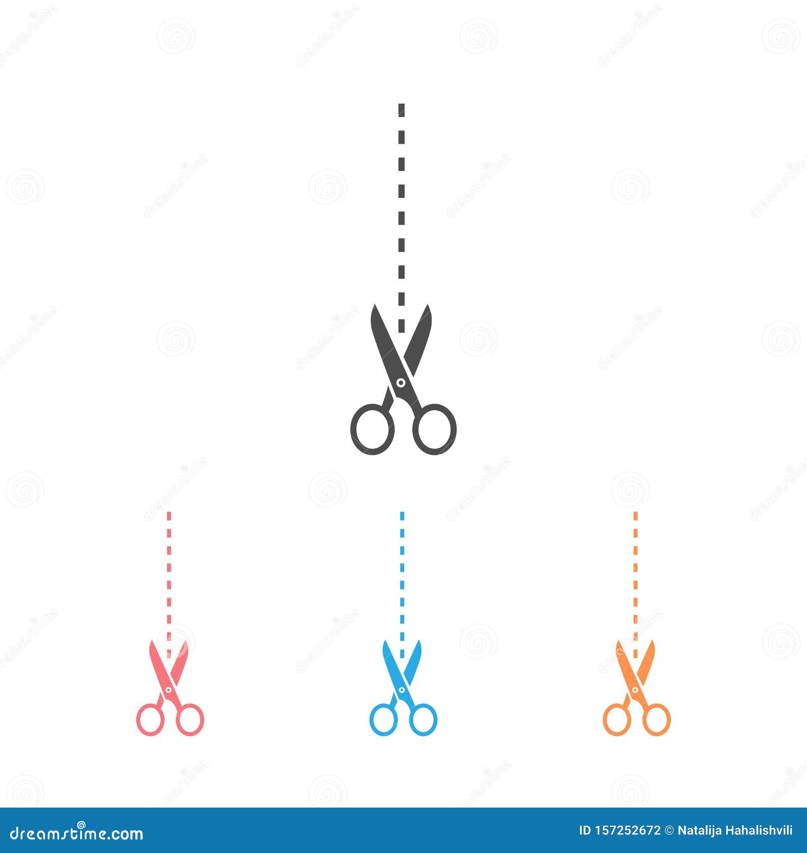 Scissors Icon Set Template Background. Vector Illustration Stock Vector ...