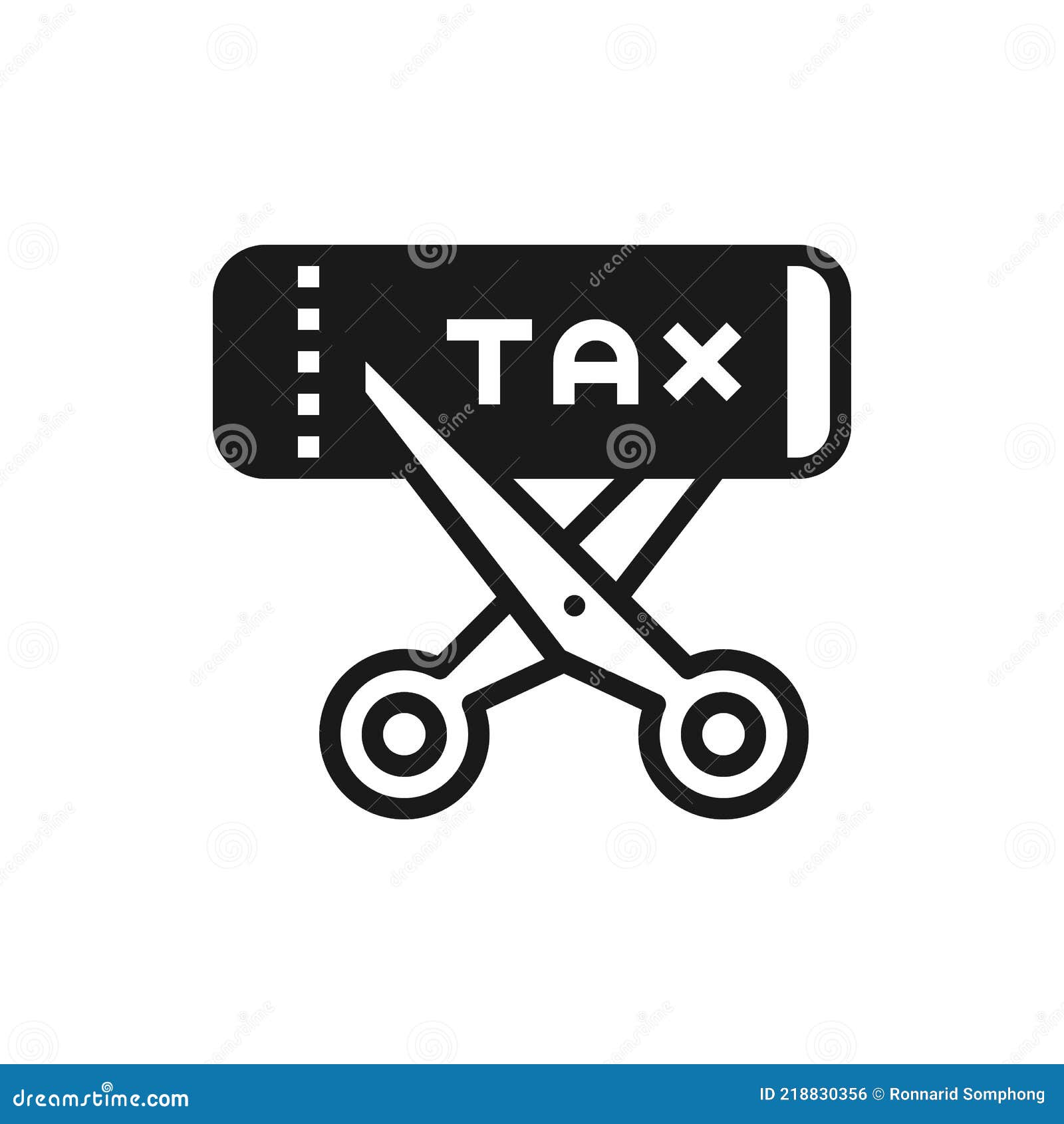 Scissors Icon Tax Vector Illustration Stock Vector - Illustration of ...