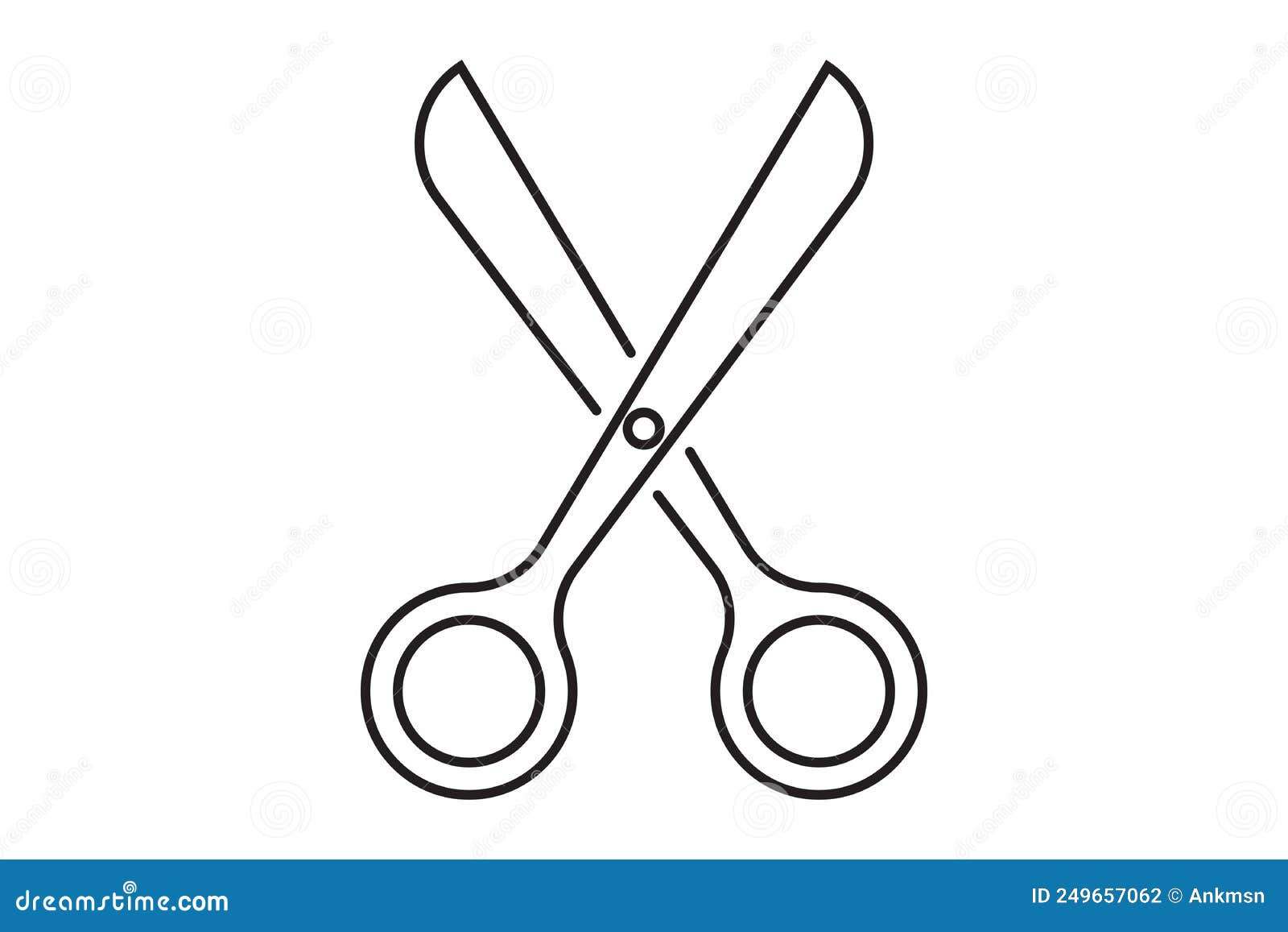 Scissors Icon Vector Design. Cut Out Tool for Paper or Tailor Work ...