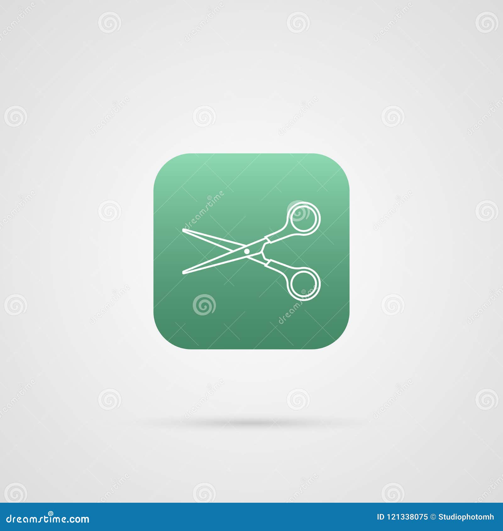Scissors Icon Vector Illustration. Cut Concept with Open Scissors Stock ...