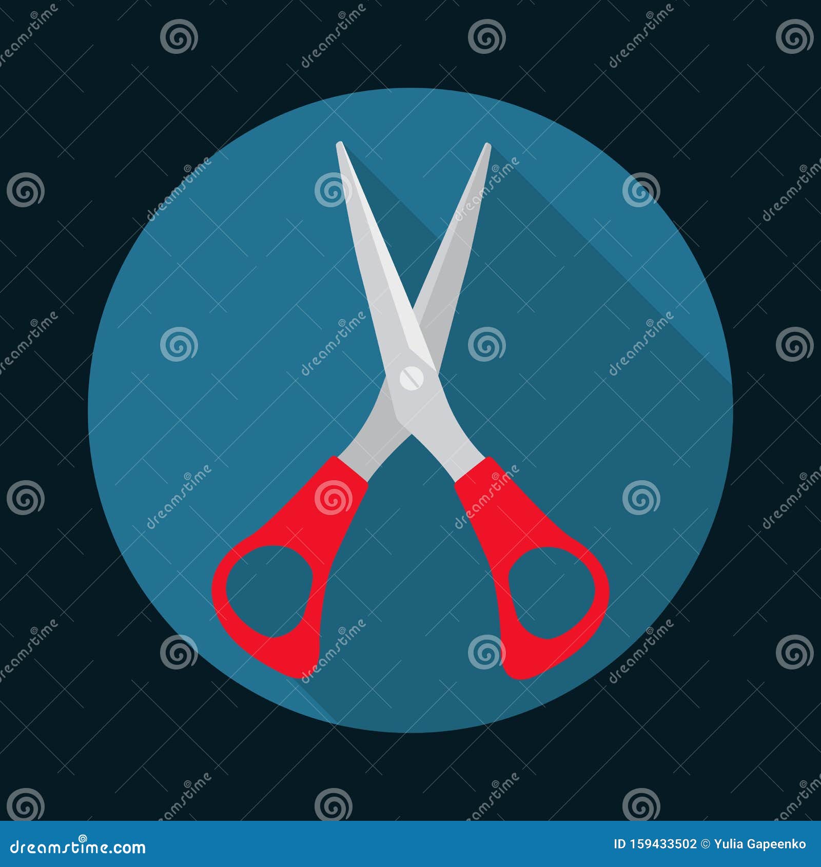 Scissors Icon. Vector Illustration Stock Illustration - Illustration of ...