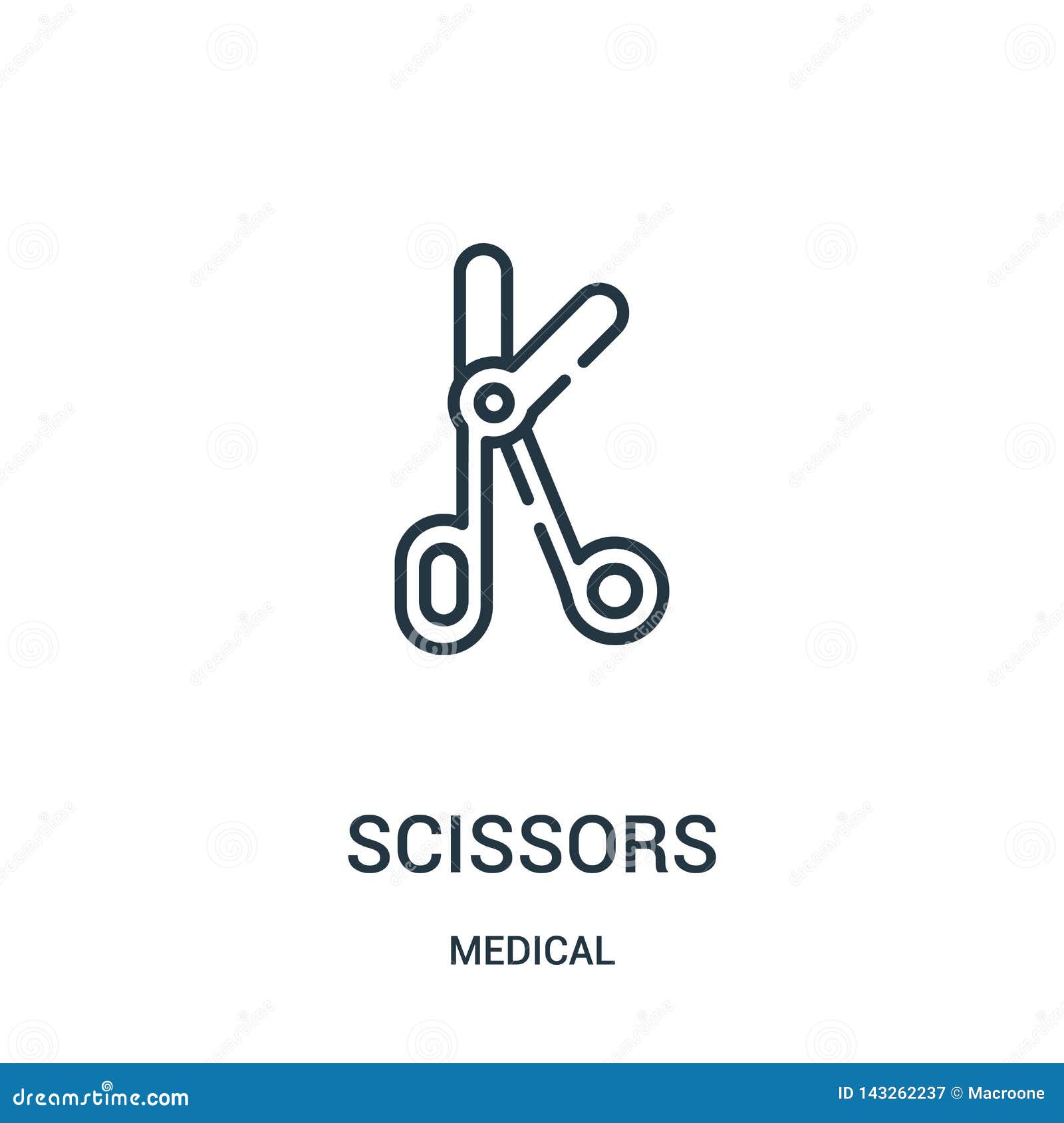 Scissors Icon Vector from Medical Collection. Thin Line Scissors ...