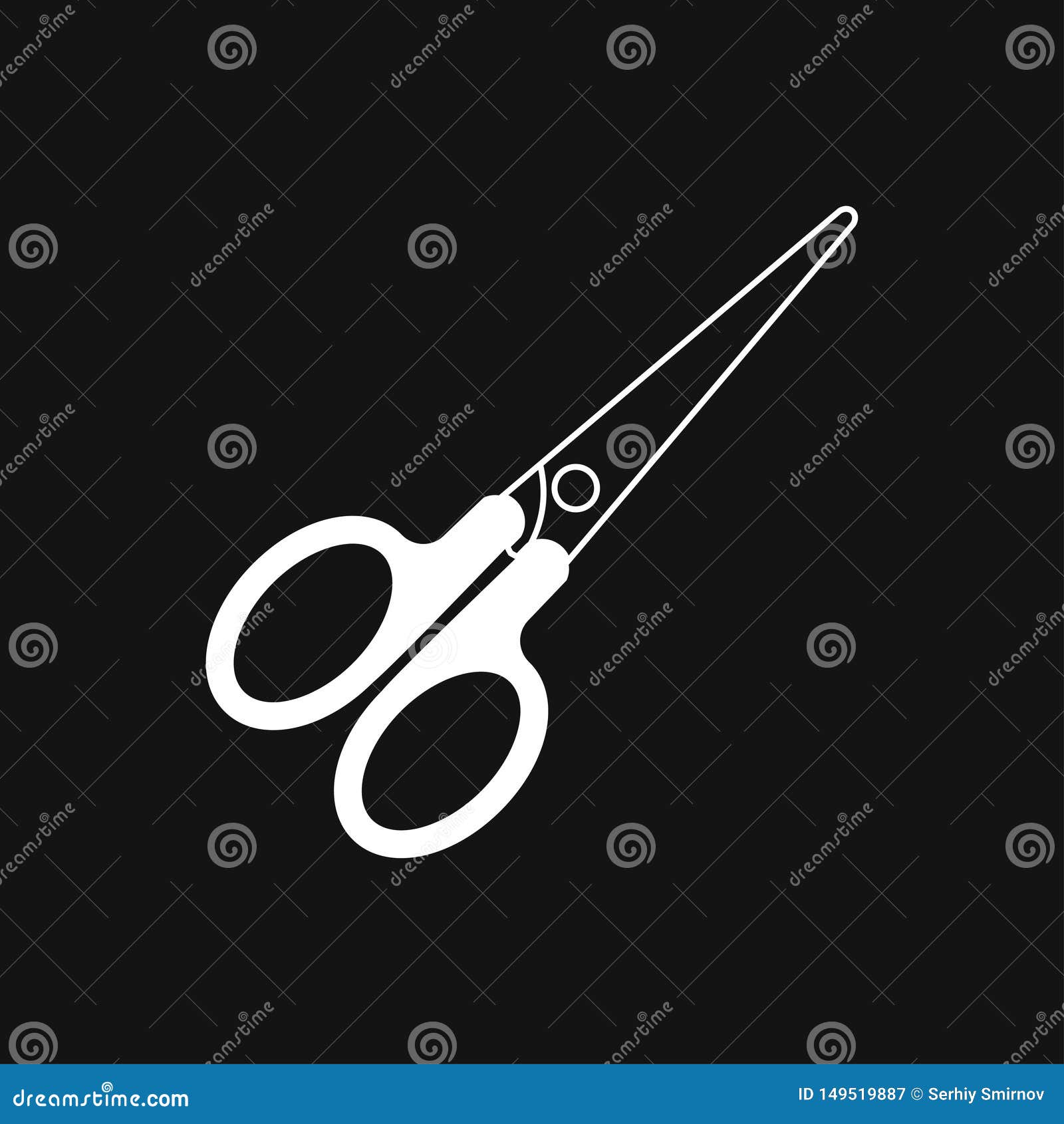 Scissors Icon Vector Sign Symbol for Design Stock Image - Image of work ...