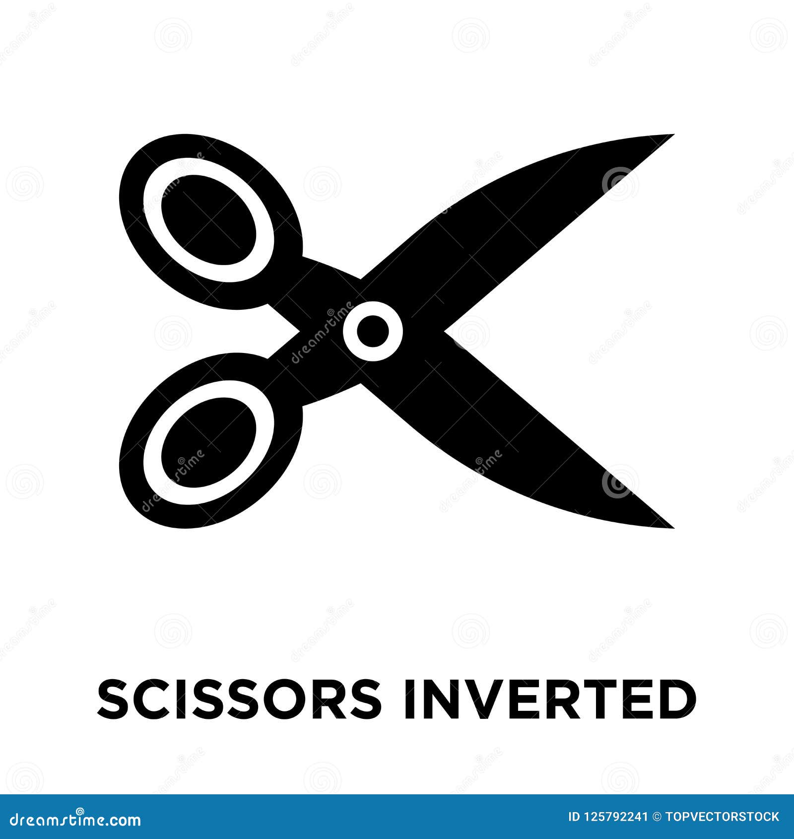 Scissors Inverted View IconÂ Vector Isolated on White Background, Logo ...