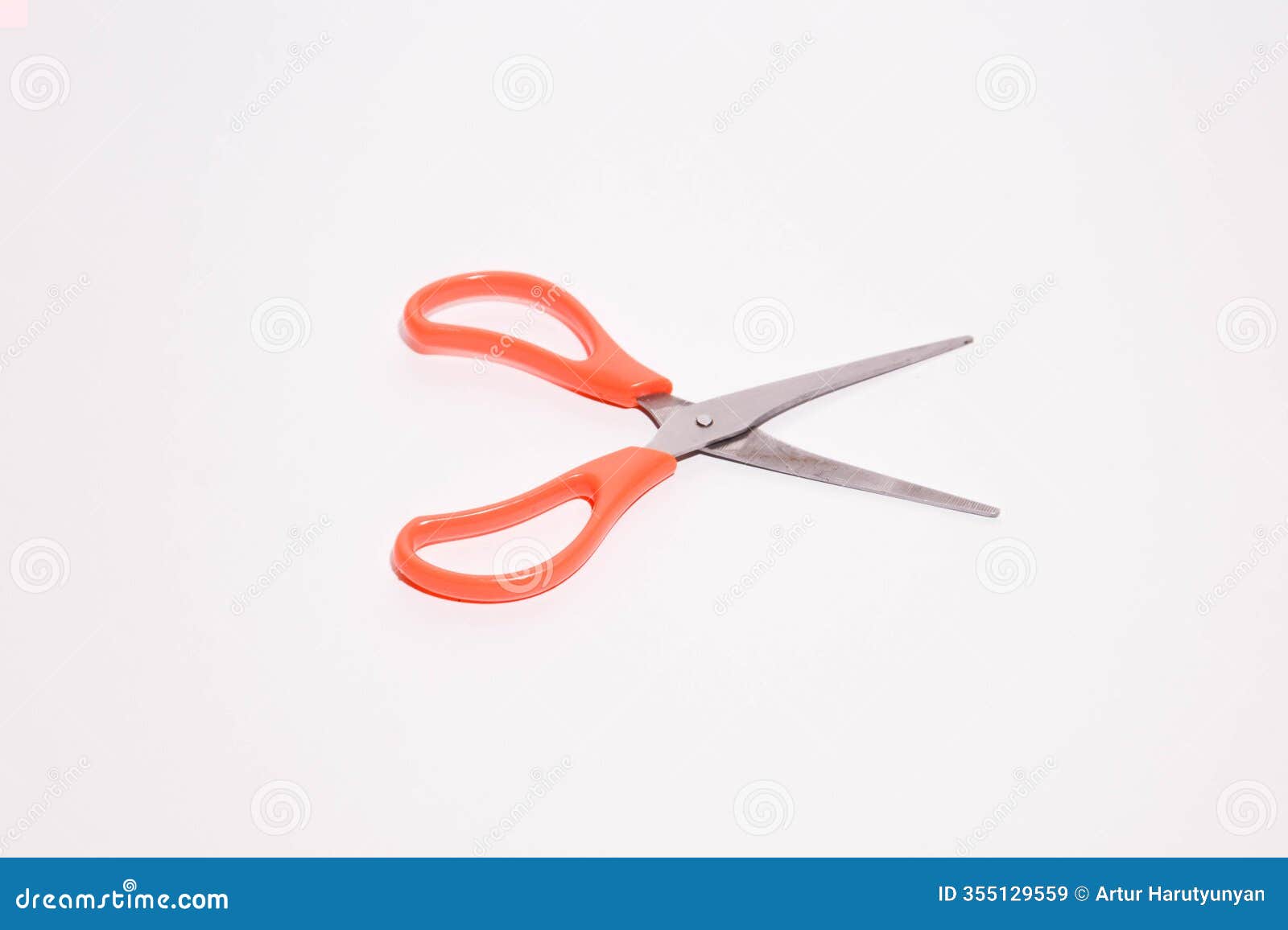 Scissors Isolated on White Background. Orange Scissors Stock Image ...