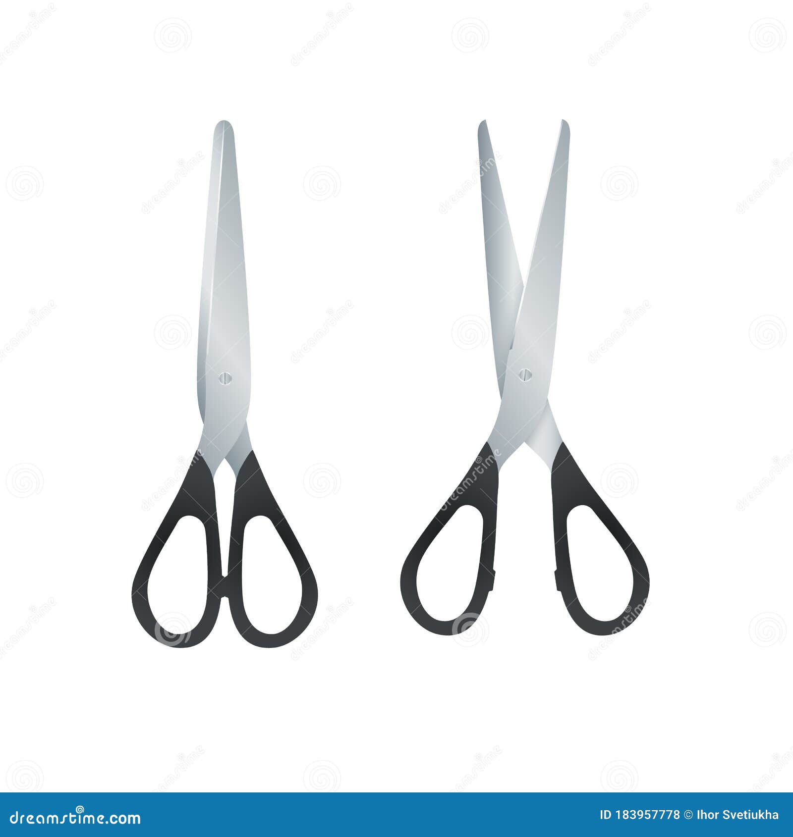 Scissors Isolated on a White Background. Steel Scissors Stock Vector ...
